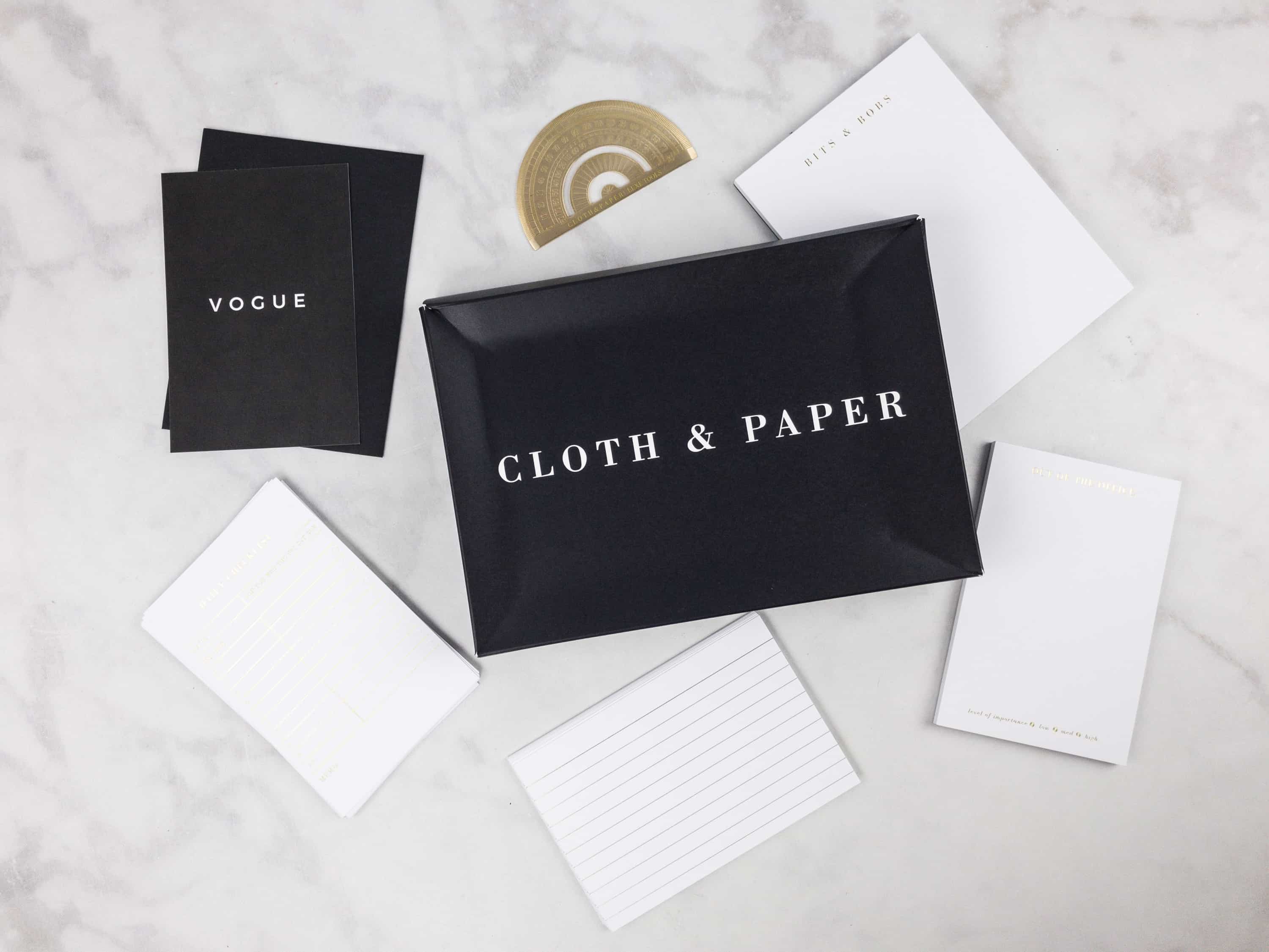 CLOTH & PAPER September 2017 Stationery Box Review + Coupon! - Hello ...