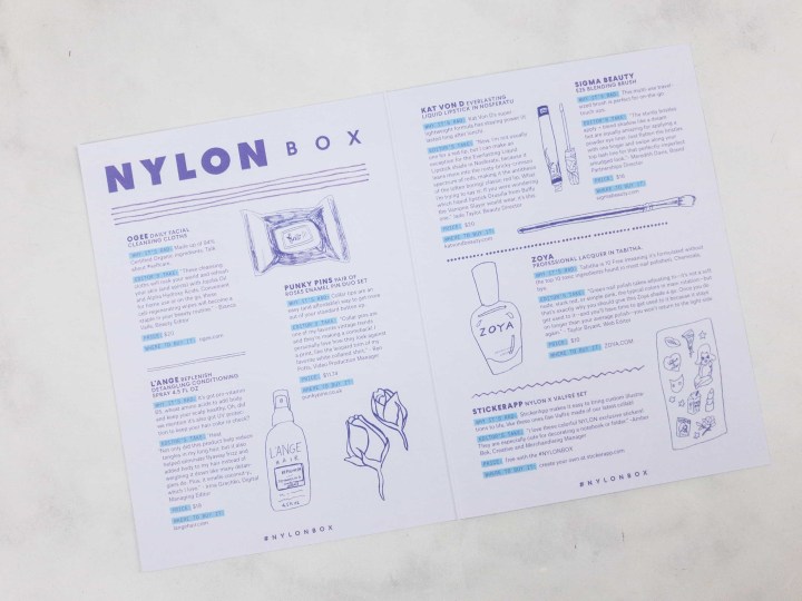 NYLON BOX September 2017 Subscription Box Review + Coupon - Hello ...