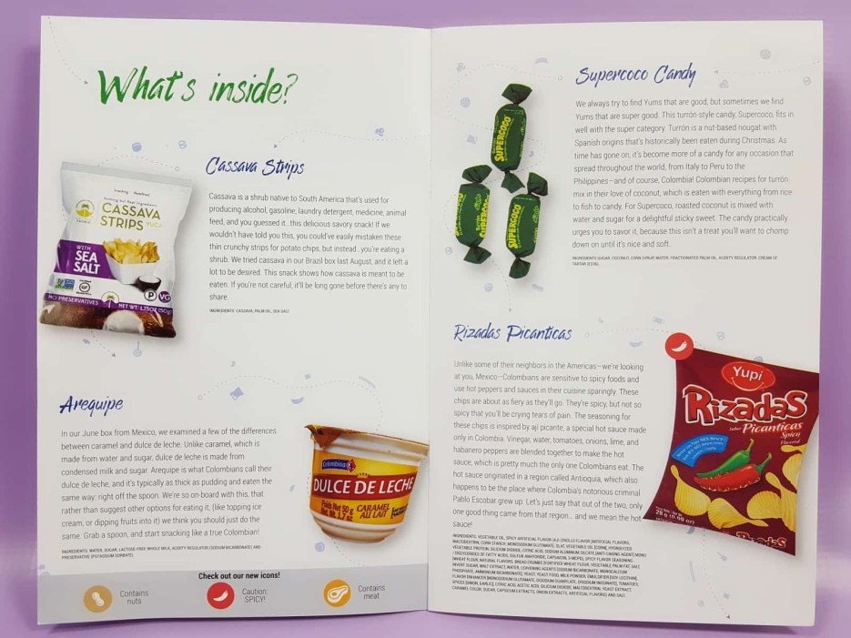 Universal Yums August 2017 Subscription Box Review - Colombia - Hello ...