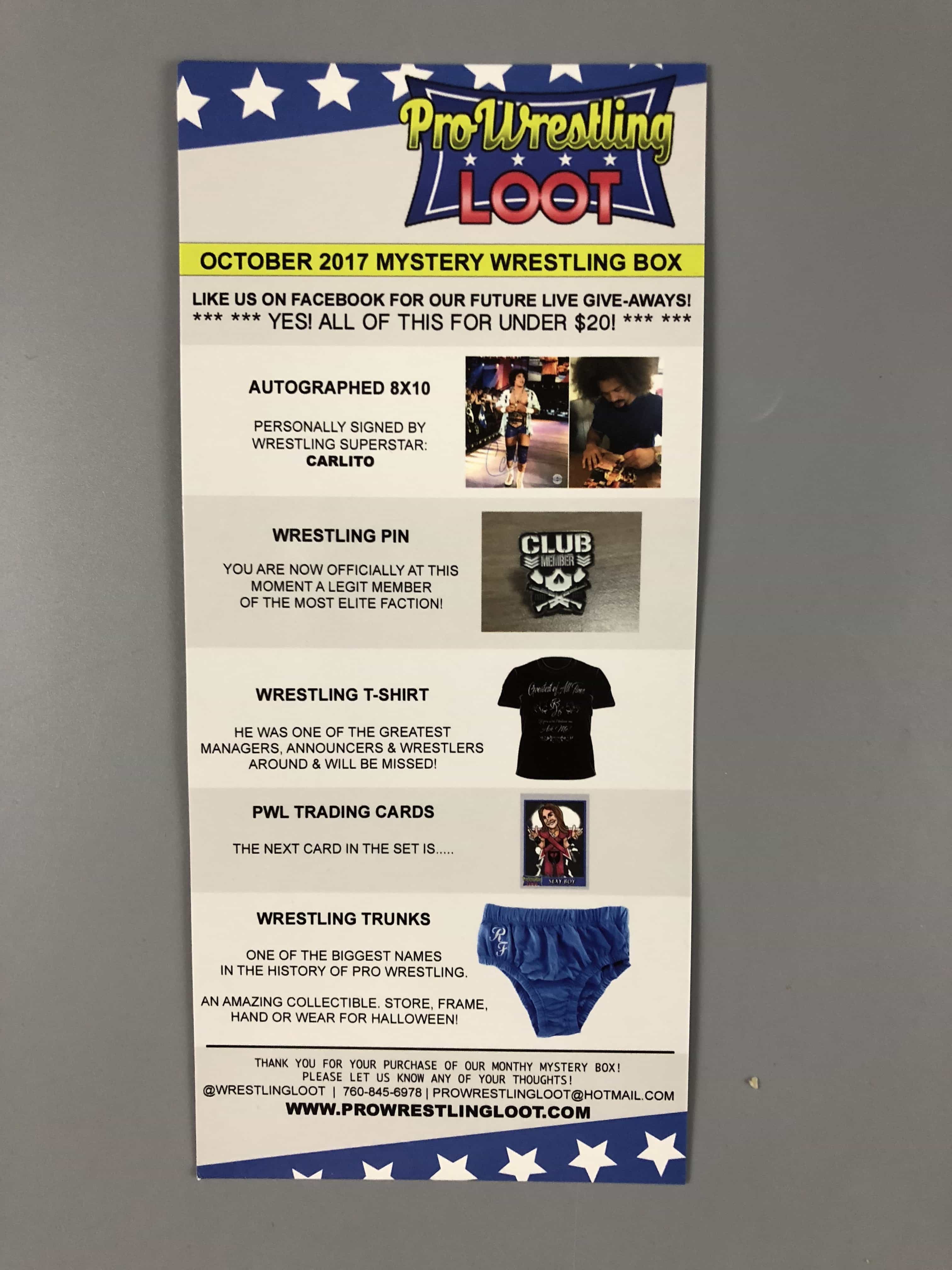 Pro Wrestling Loot October 2017 Subscription Box Review + Coupon ...