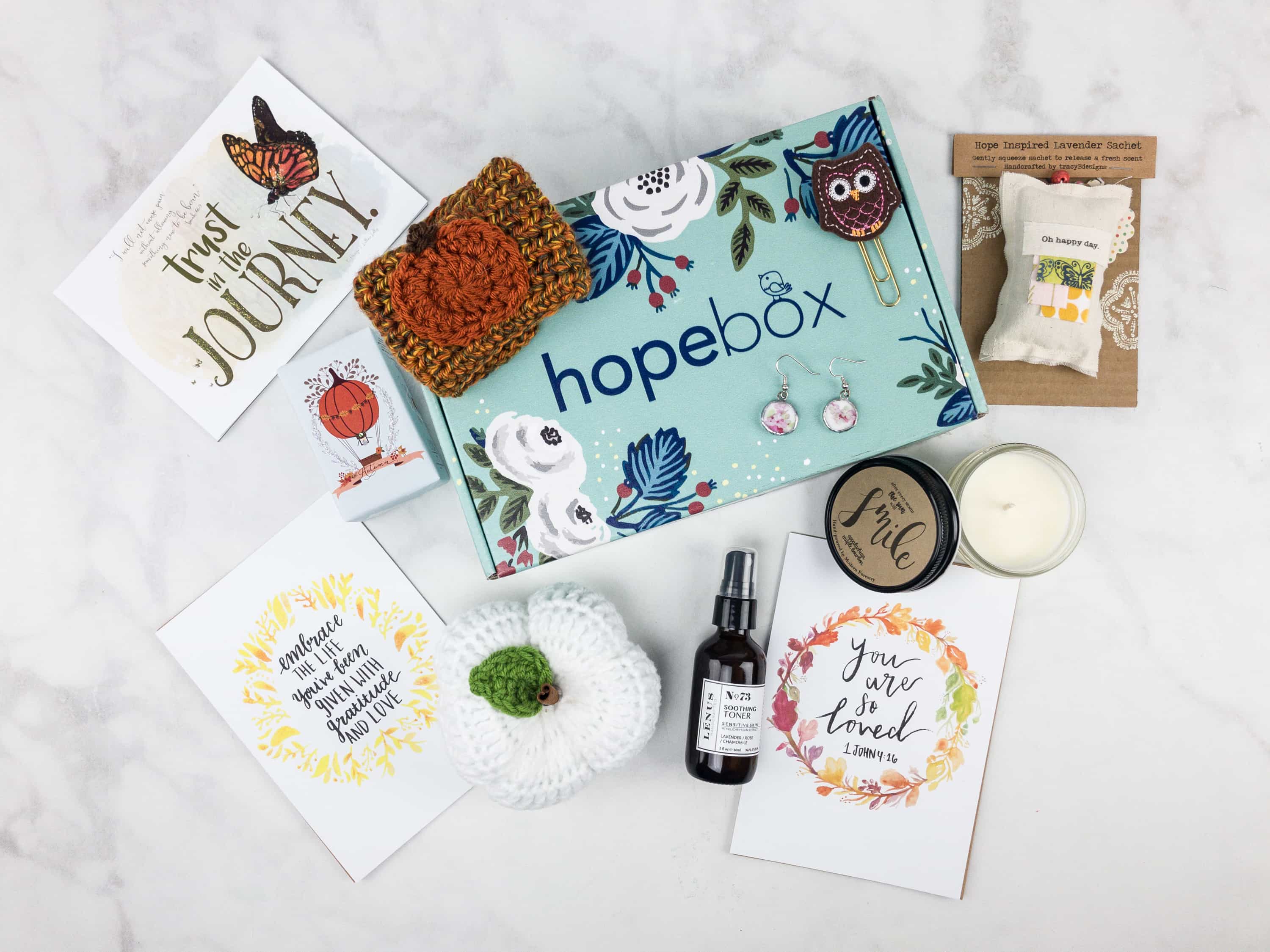 Hopebox October 2017 Subscription Box Review - Hello Subscription