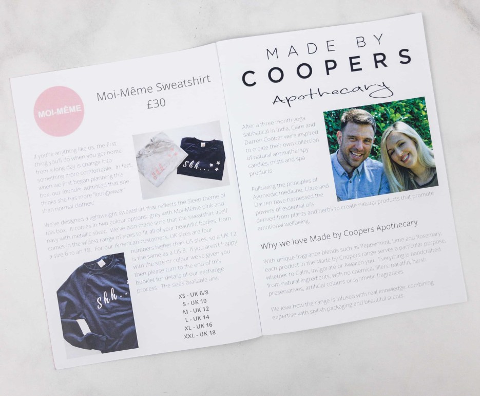 Moi-Même Autumn 2017 Subscription Box Review - The Sleep Box - Hello ...