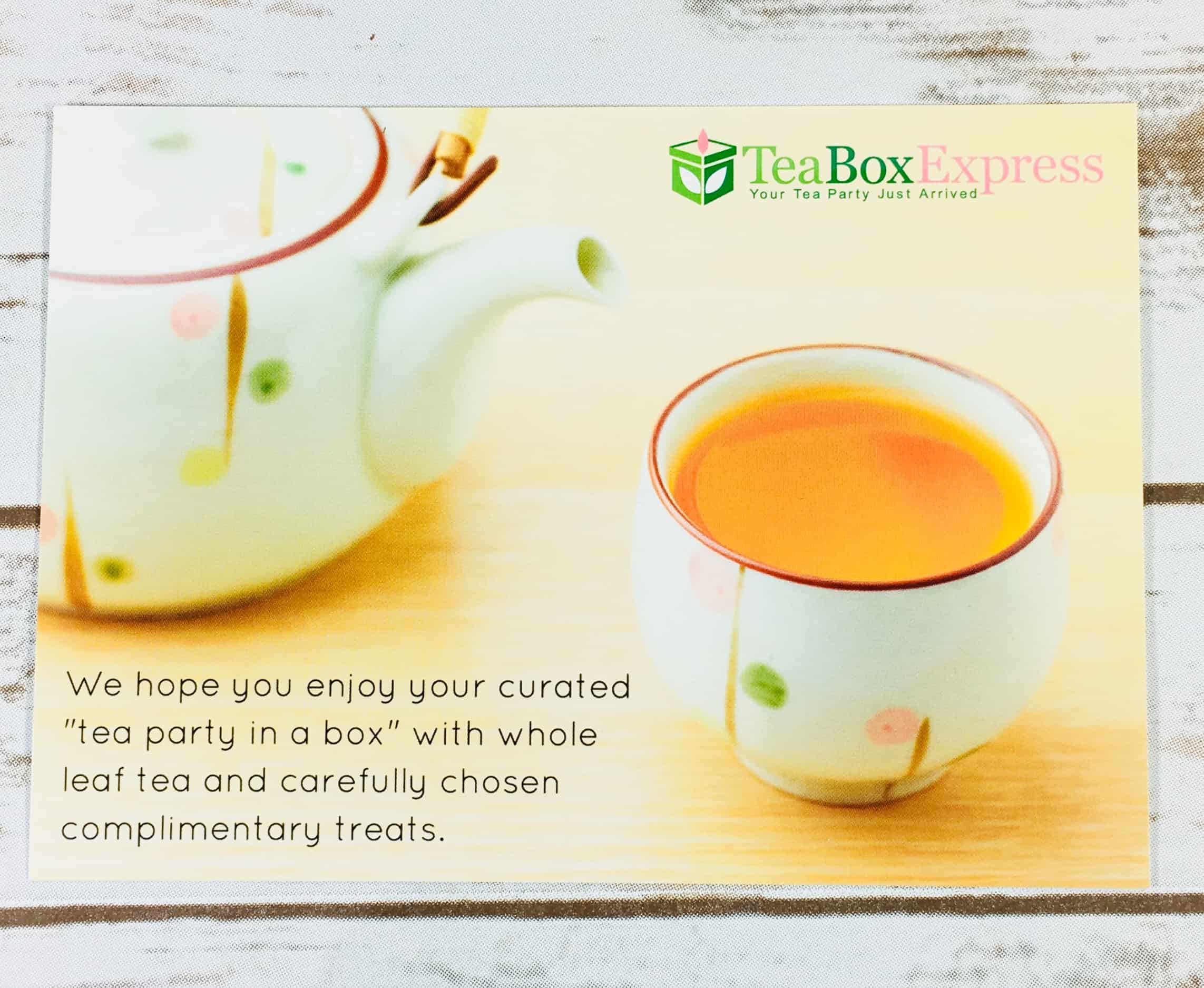 Tea Box Express November 2017 Subscription Review & Coupon - Hello ...