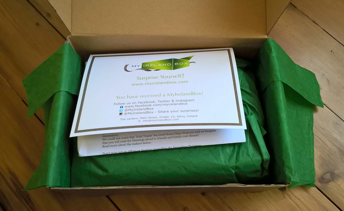 My Ireland Box Subscription Box Review - November 2017 - Hello Subscription