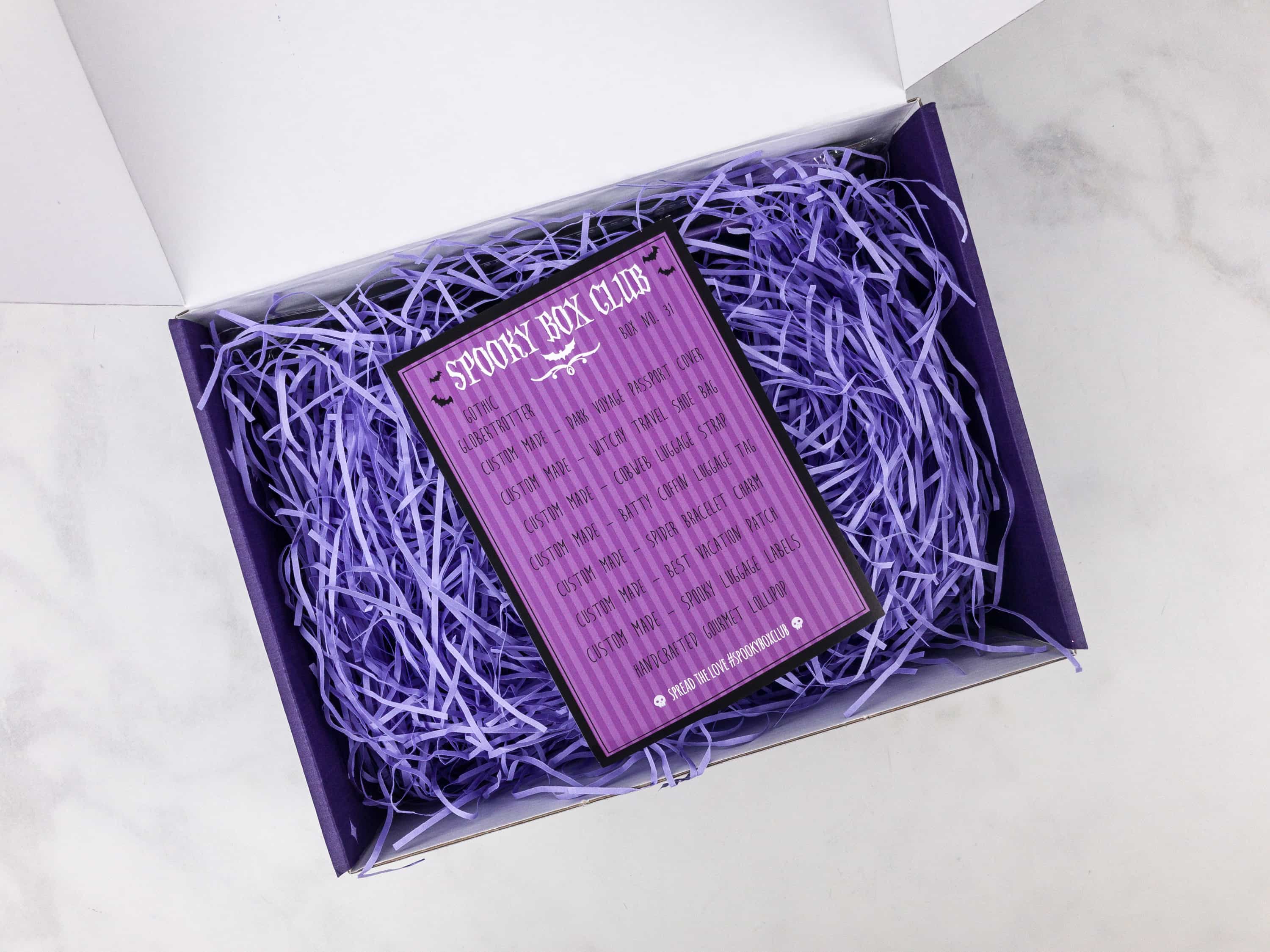 Spooky Box Club October 2017 Subscription Box Review - Gothic ...