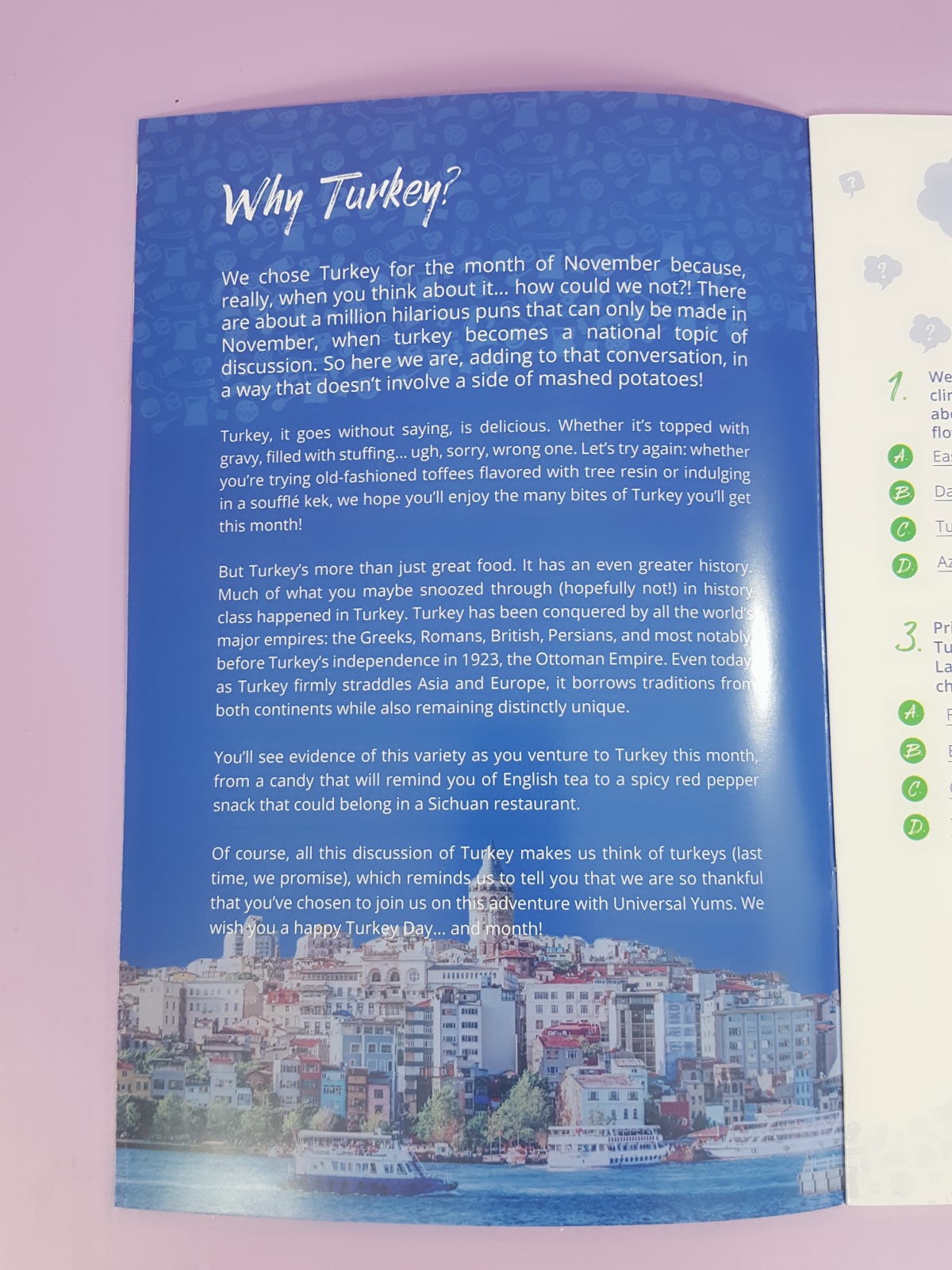 Universal Yums November 2017 Subscription Box Review - Turkey - Hello ...