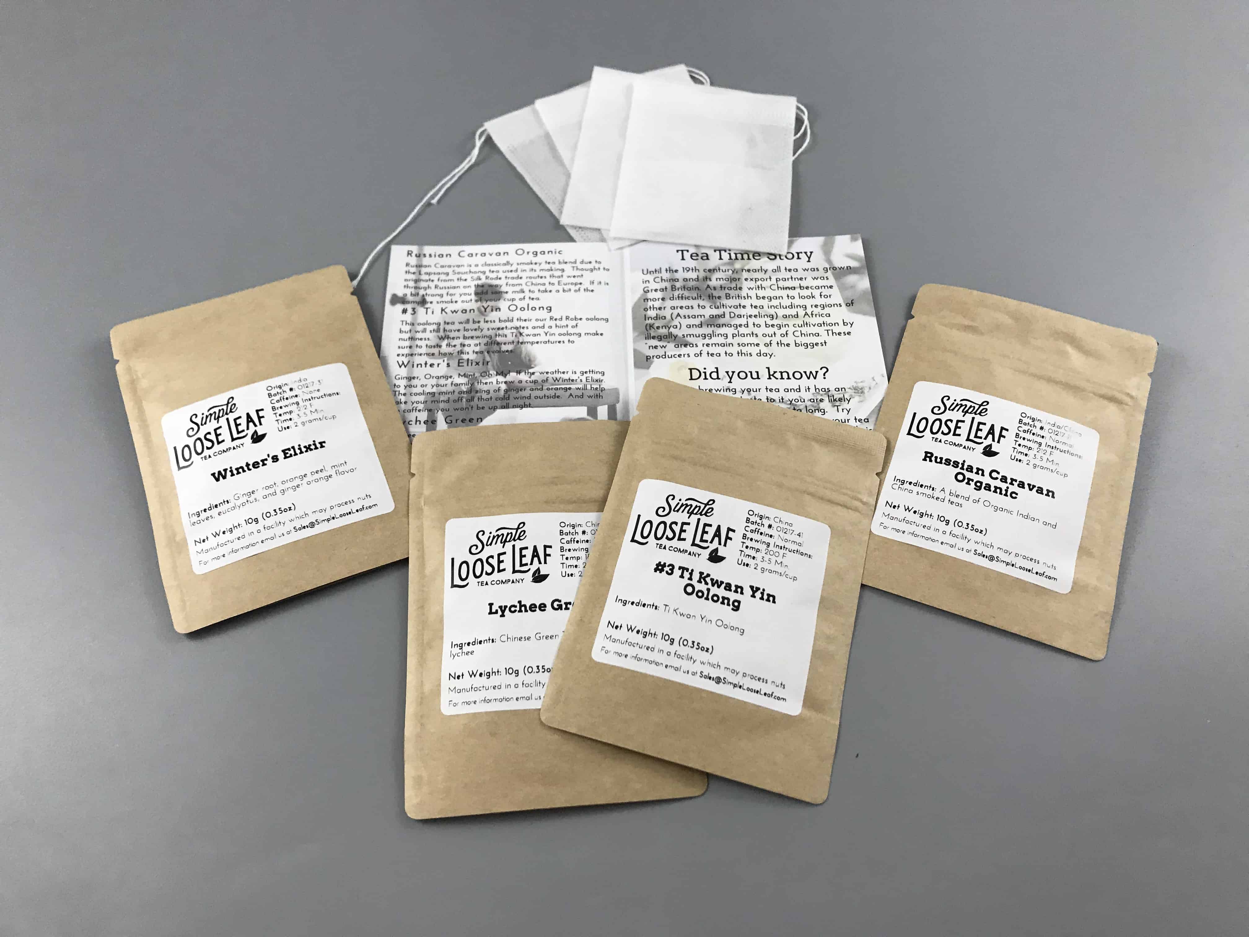 Simple Loose Leaf Tea December 2017 Subscription Box Review - Hello ...