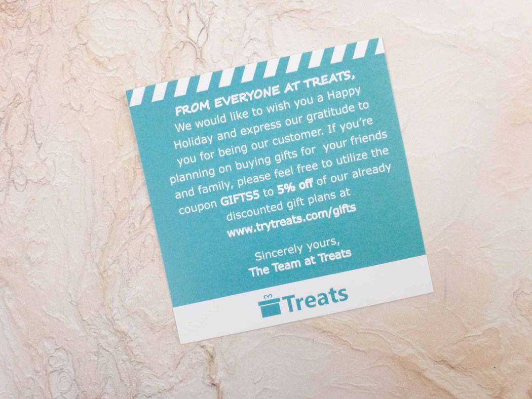 Treats Box December 2017 Review & Coupon - The United Kingdom - Hello ...