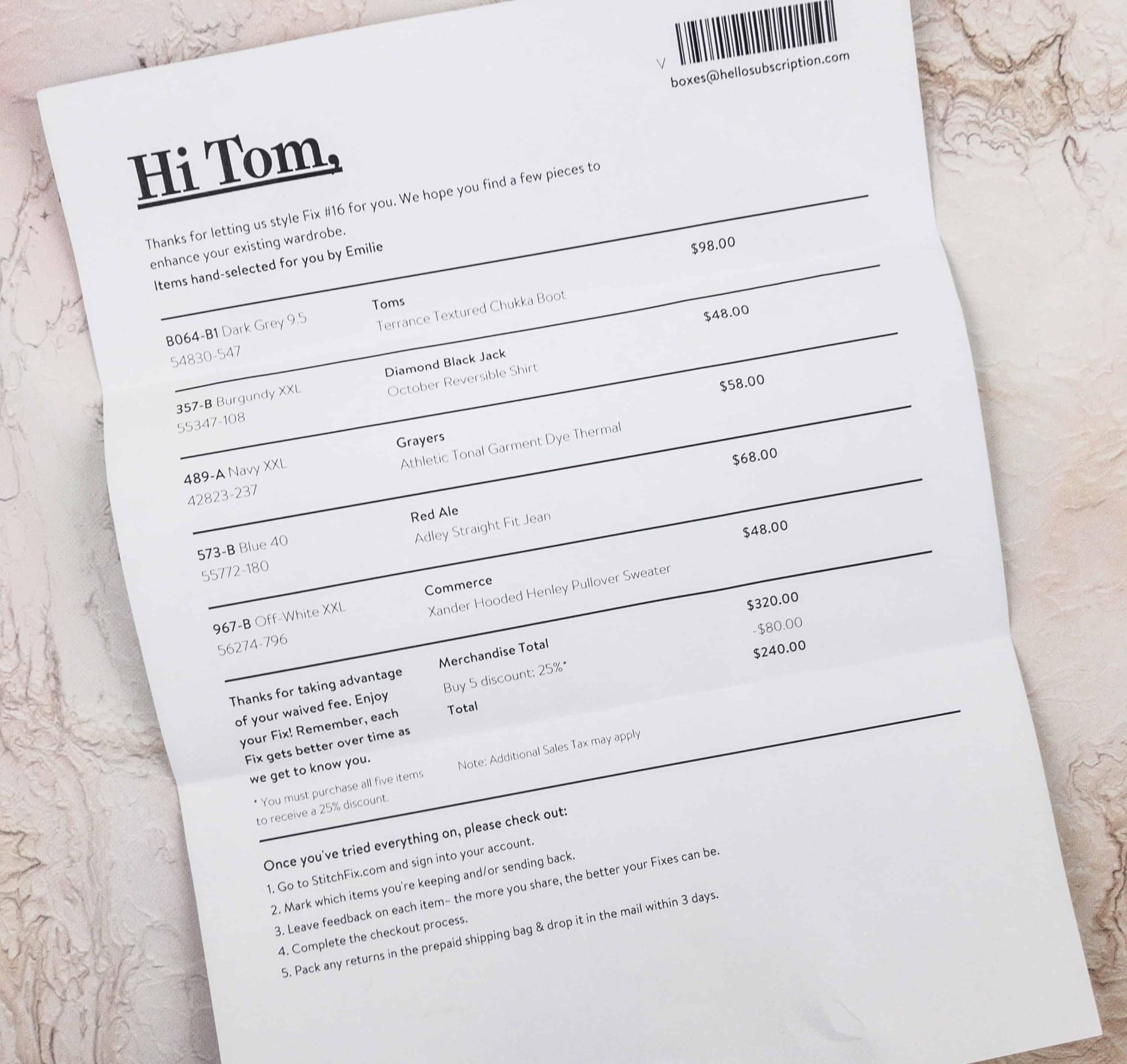 Stitch Fix Men January 2018 Review + Free Styling Fee! - Hello Subscription