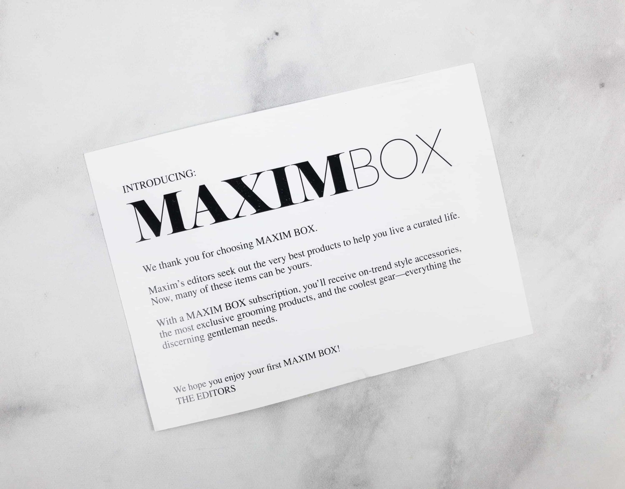 The Maxim Box February 2018 Subscription Box Review - Hello Subscription