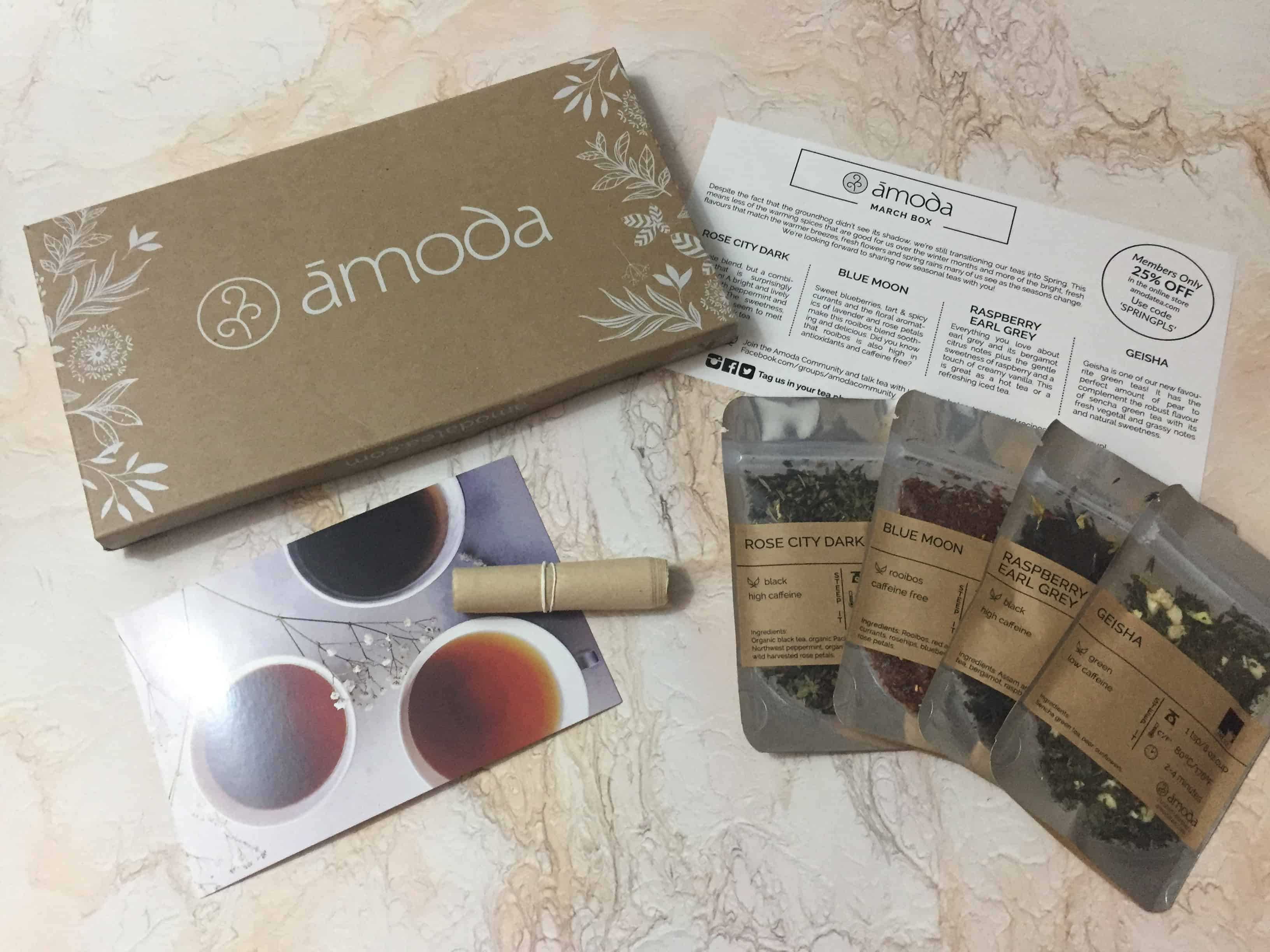 Amoda Tea March 2018 Subscription Box Review + Coupon! - Hello Subscription