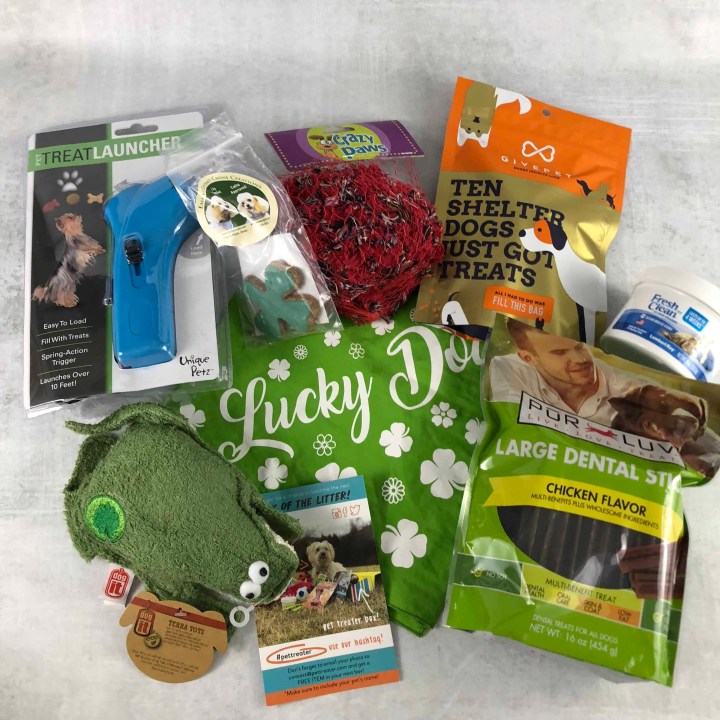 Pet Treater Dog Subscription Box Review + Coupon - March 2018 - Hello ...