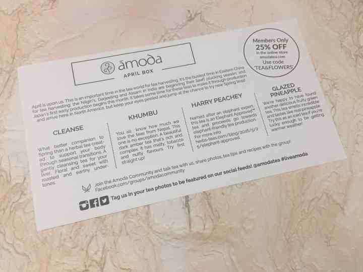 Amoda Tea April 2018 Subscription Box Review + Coupon! - hello subscription