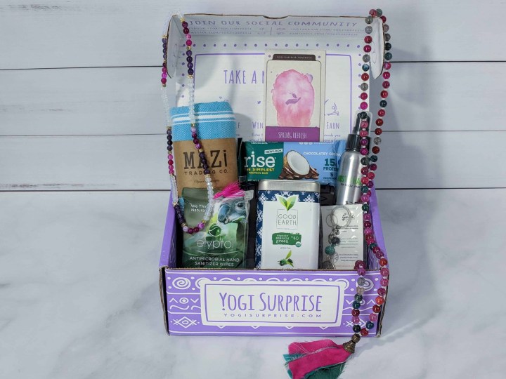 Yogi Surprise Subscription Box Review + Coupon - April 2018 - hello ...