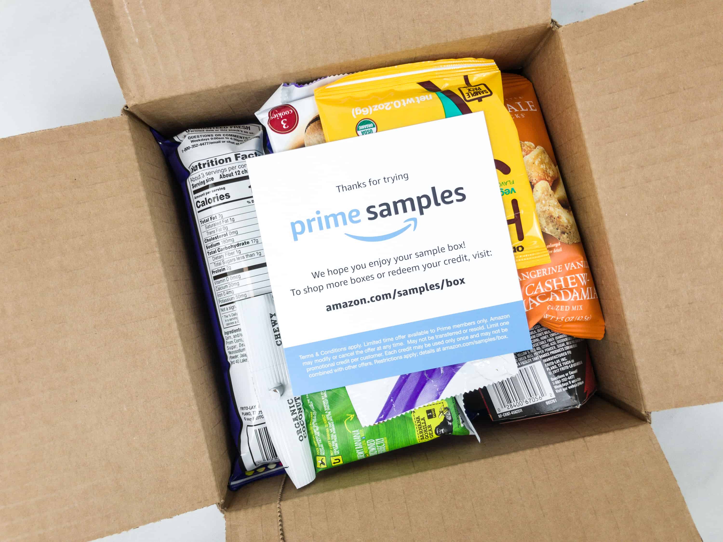 Amazon Prime Snack Sample Box Review - Hello Subscription