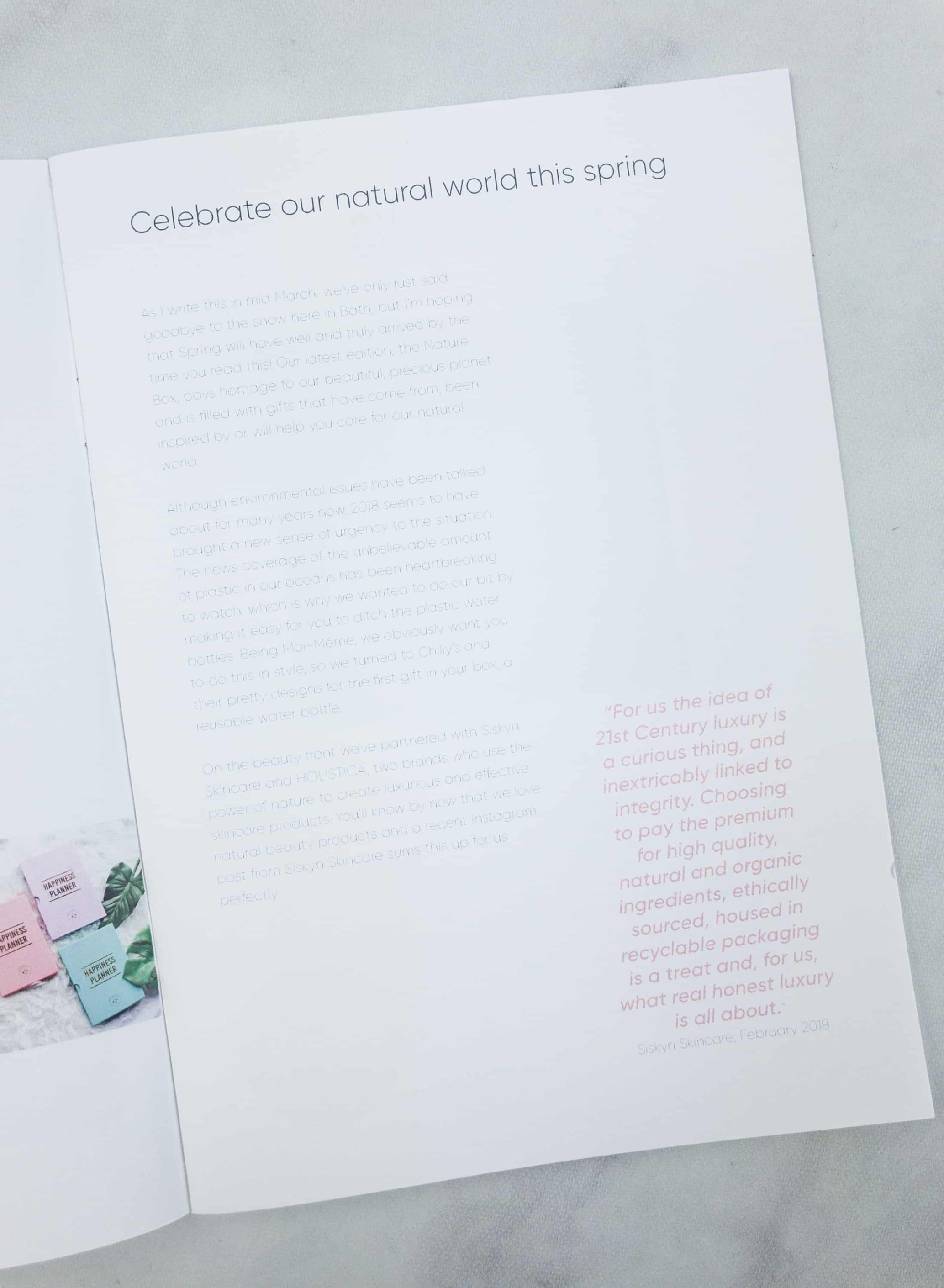 Moi-Même Spring 2018 Subscription Box Review - The Nature Box - Hello ...