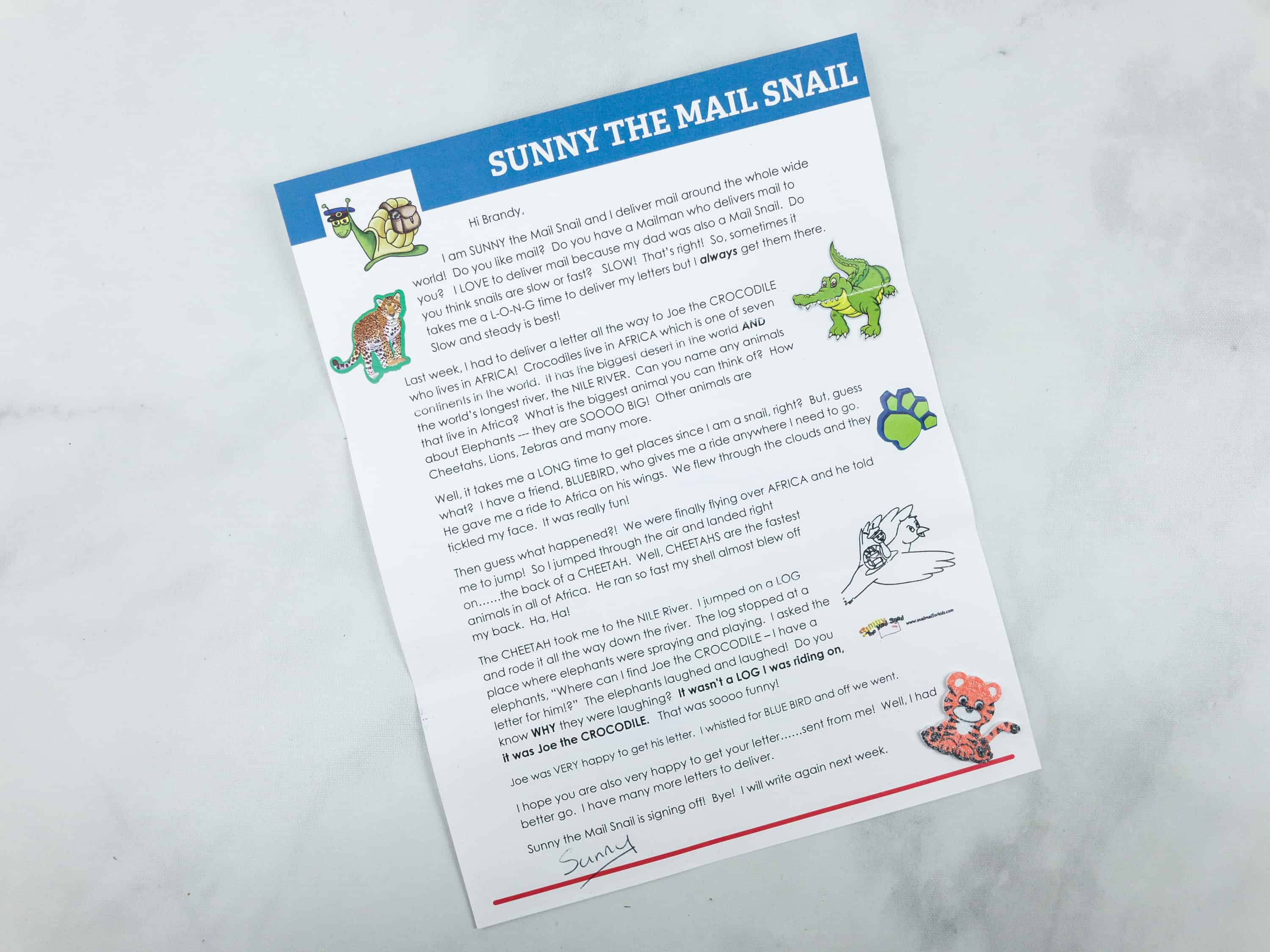 Snail Mail for Kids May 2018 Subscription Box Review - Hello Subscription