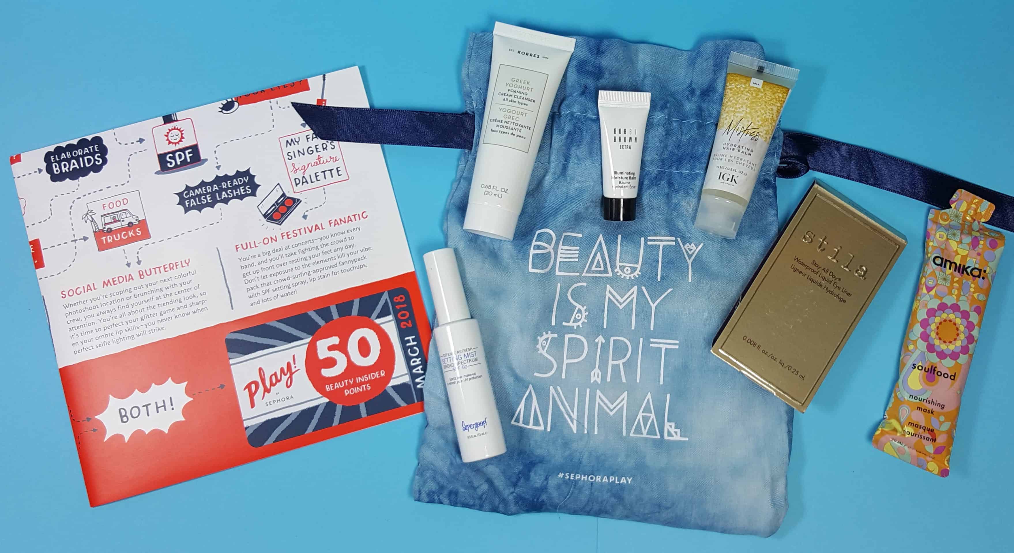 PLAY! by Sephora Subscription Box Review - March 2018 - Hello Subscription