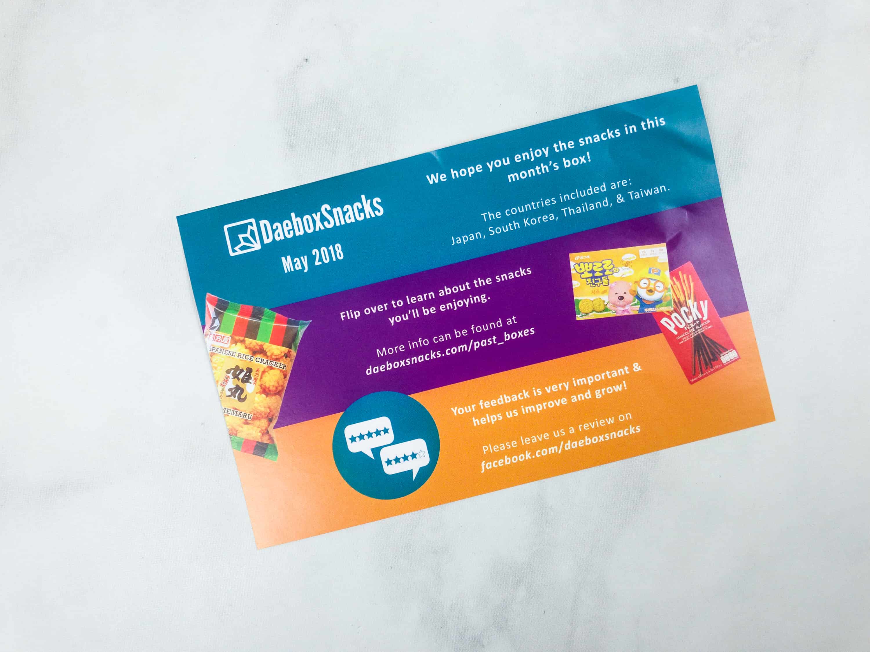 DaeboxSnacks May 2018 Subscription Box Review + Coupon - Hello Subscription