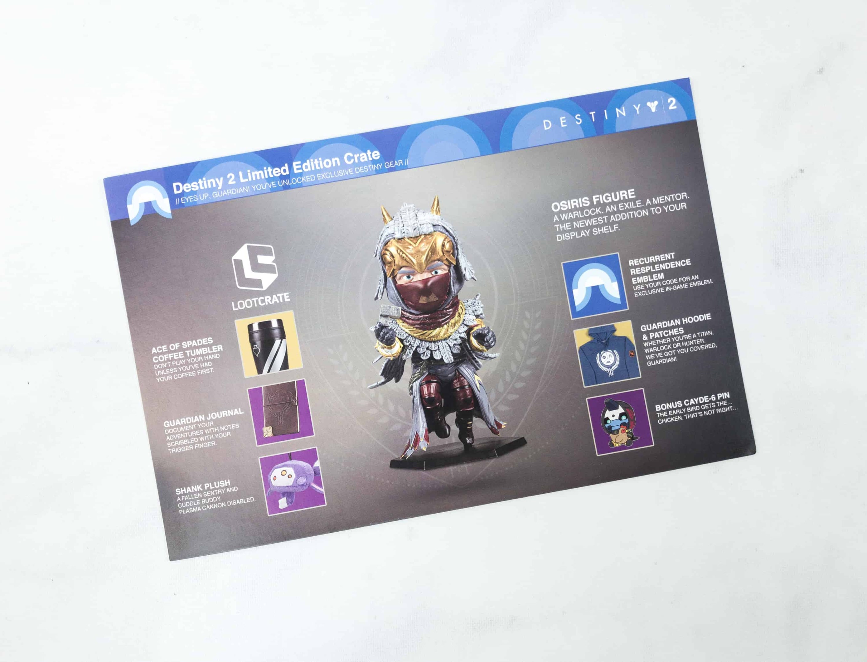 Loot Crate Destiny 2 Limited Edition Crate Review - Hello Subscription