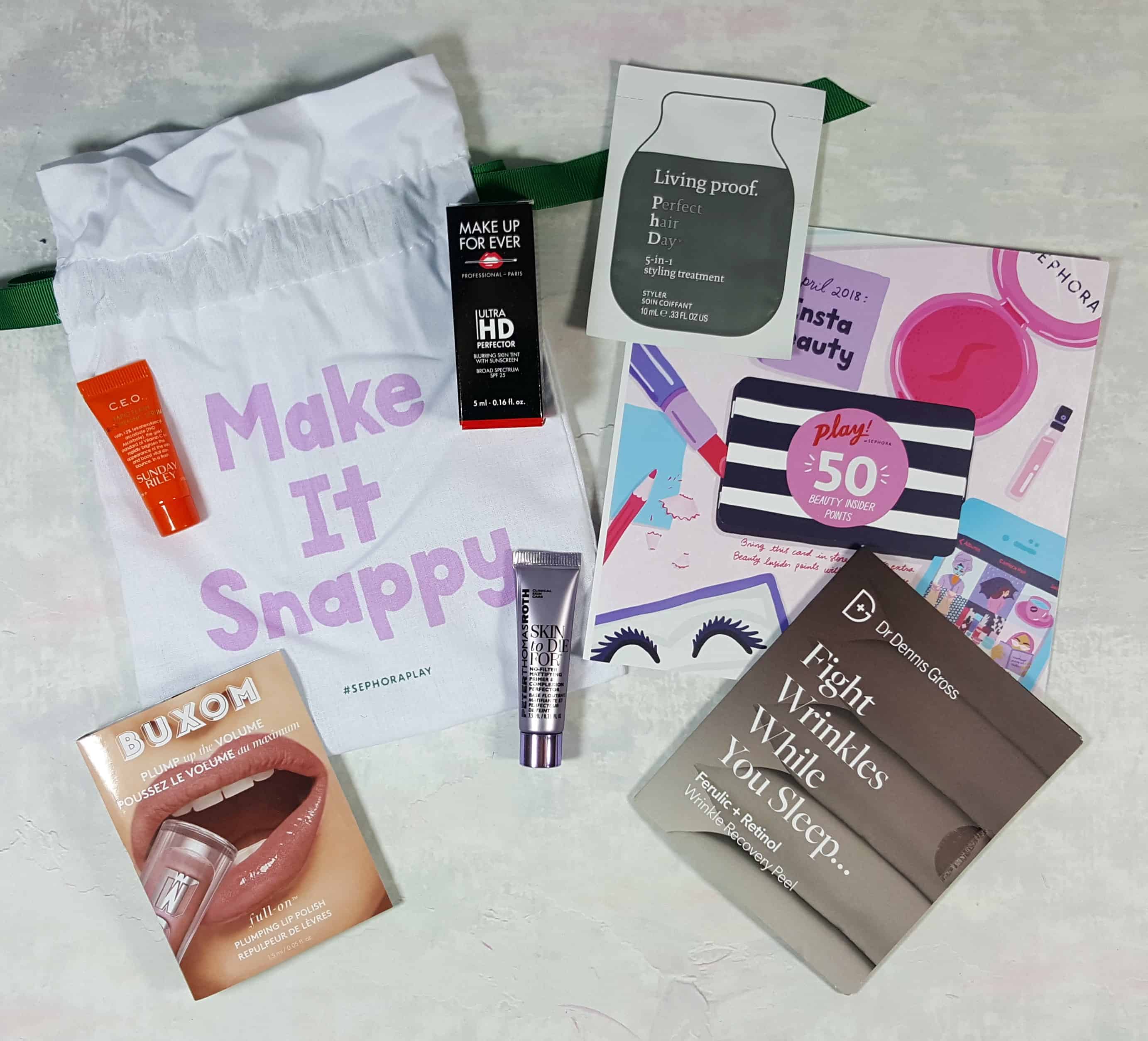 PLAY! by Sephora Subscription Box Review - April 2018 - Hello Subscription