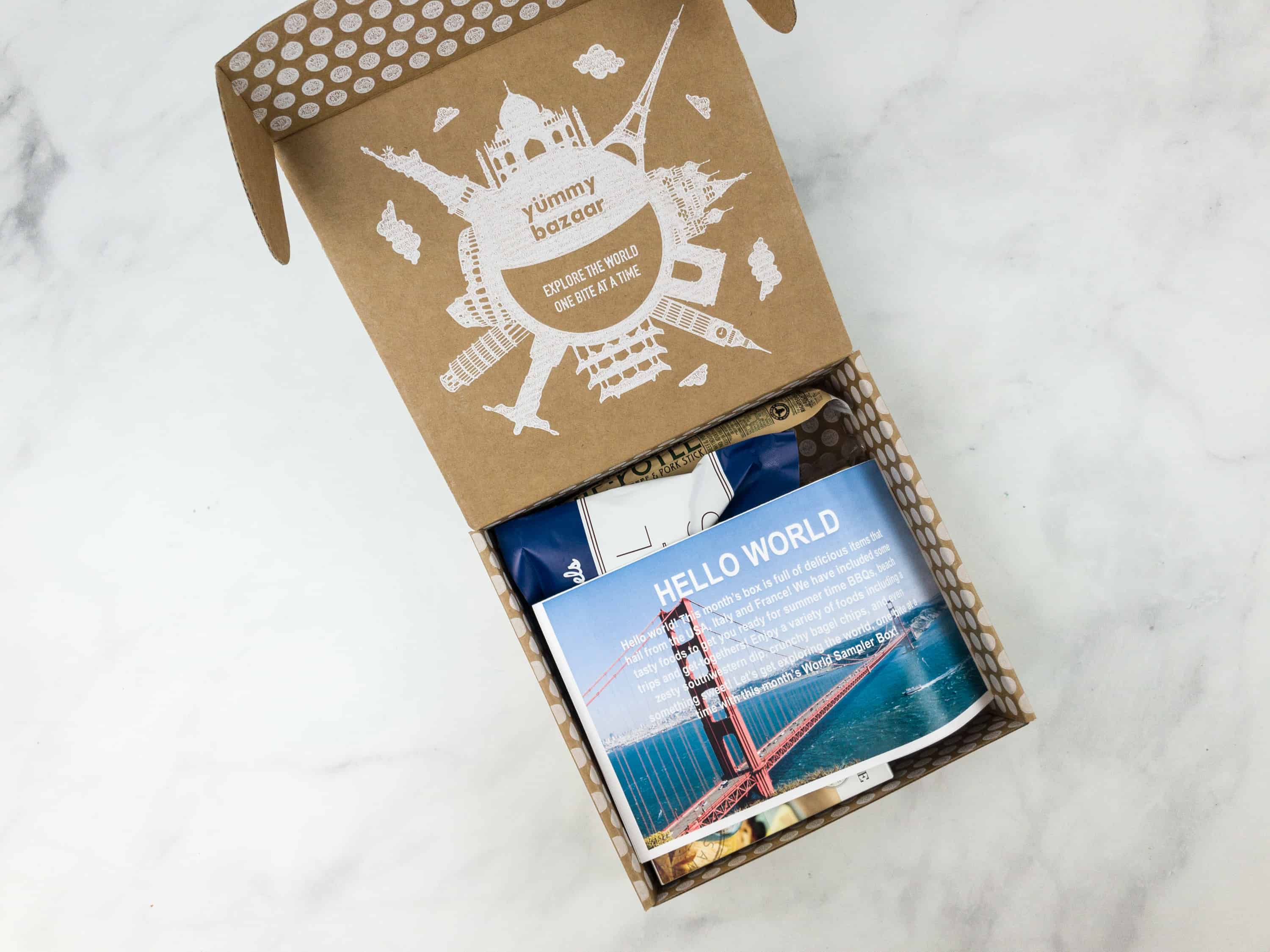 June 2018 Yummy Bazaar Subscription Box Review Mini Box Hello