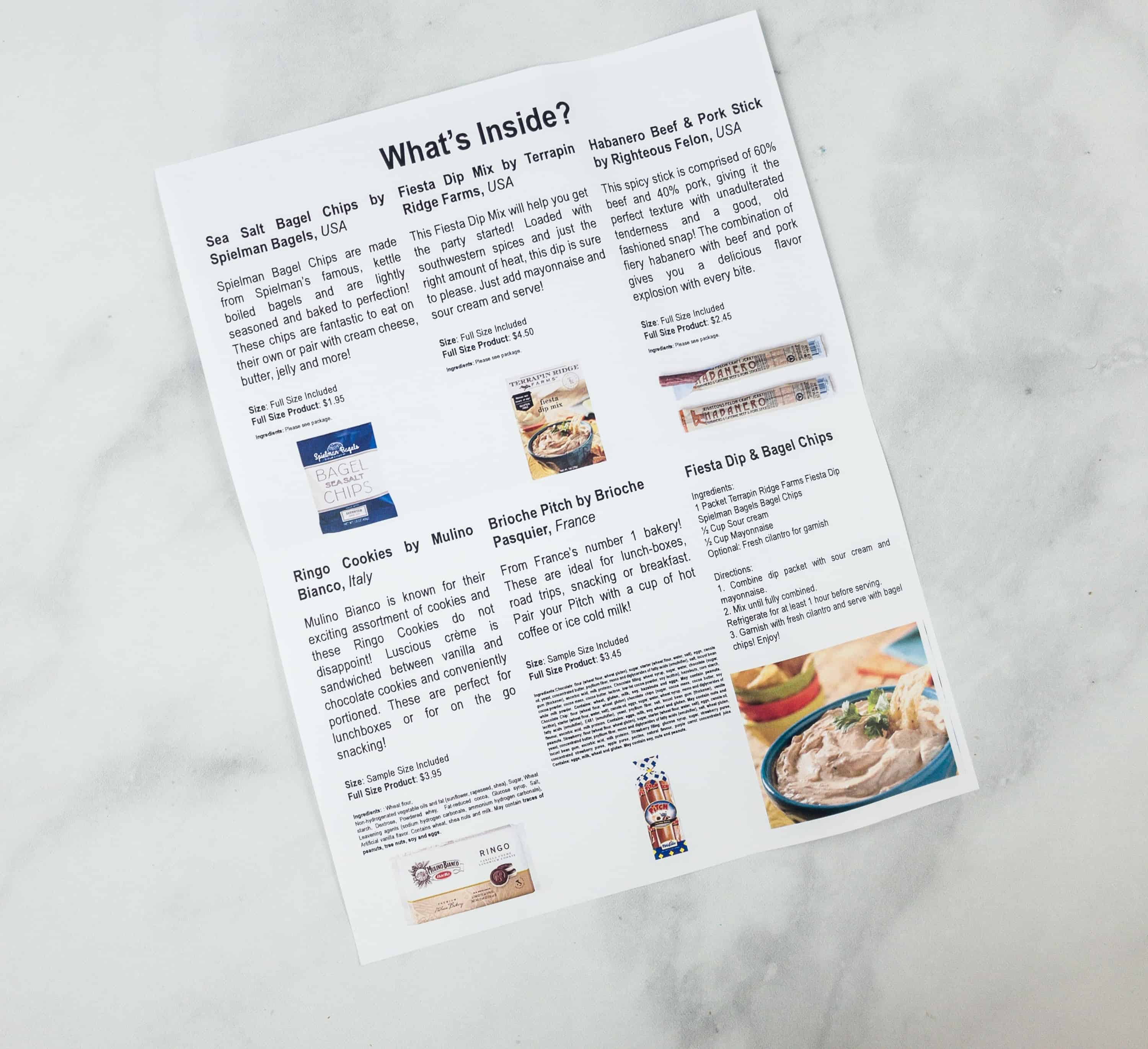 June 2018 Yummy Bazaar Subscription Box Review Mini Box Hello