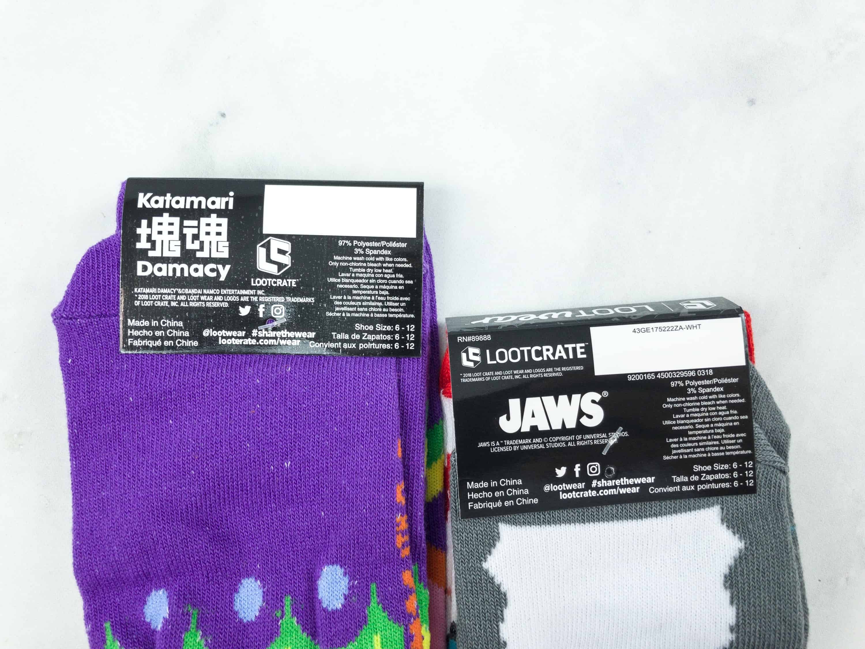 Loot Socks by Loot Crate June 2018 Subscription Box Review & Coupon ...