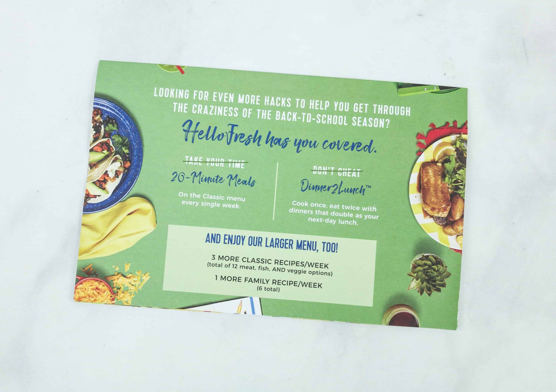 September 2018 Hello Fresh Subscription Box Review + Coupon! - Classic ...