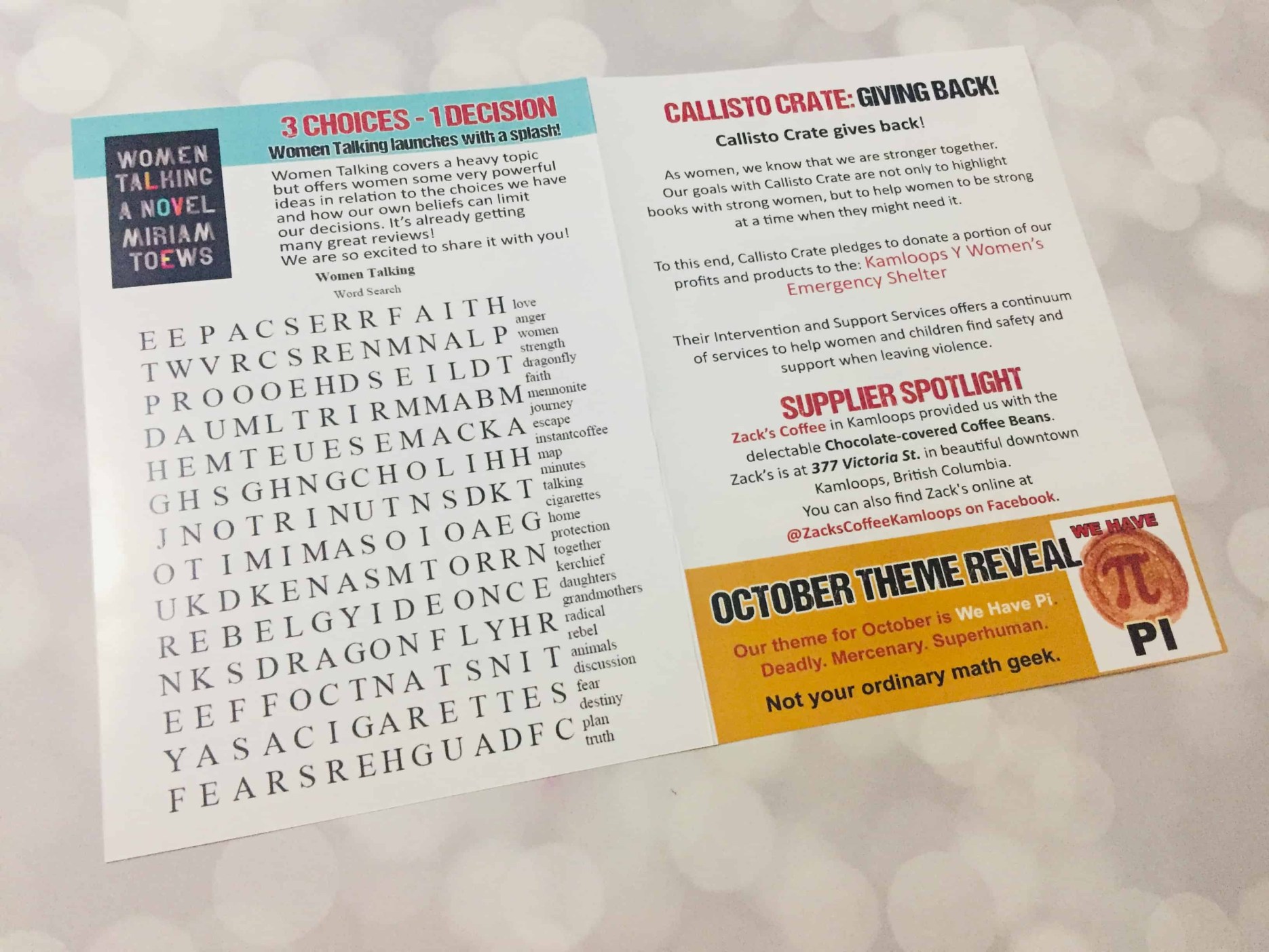 Callisto Crate September 2018 Subscription Box Review - Hello Subscription