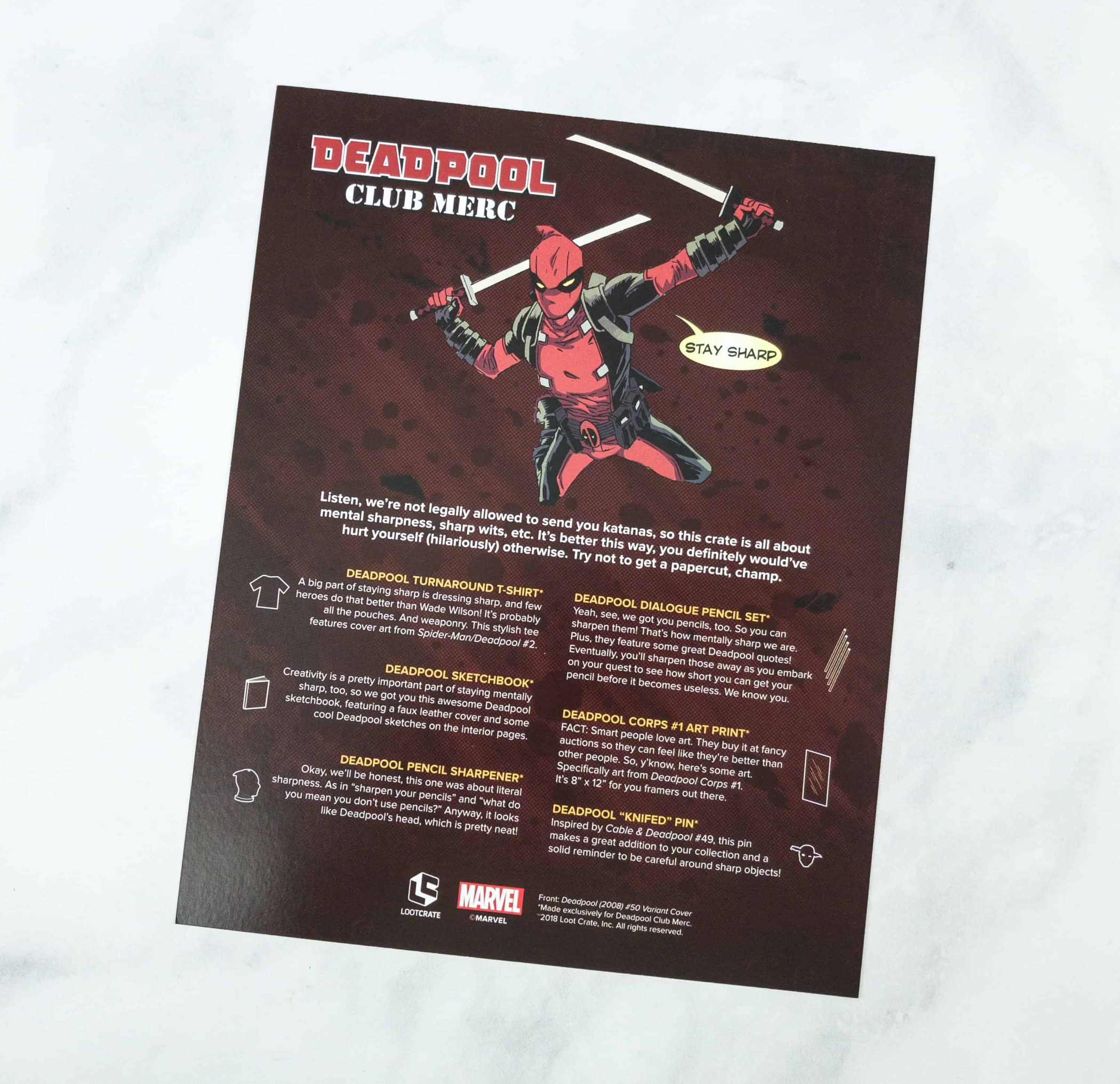 Deadpool Club Merc Fall 2018 Subscription Box Review + Coupon - STAY ...