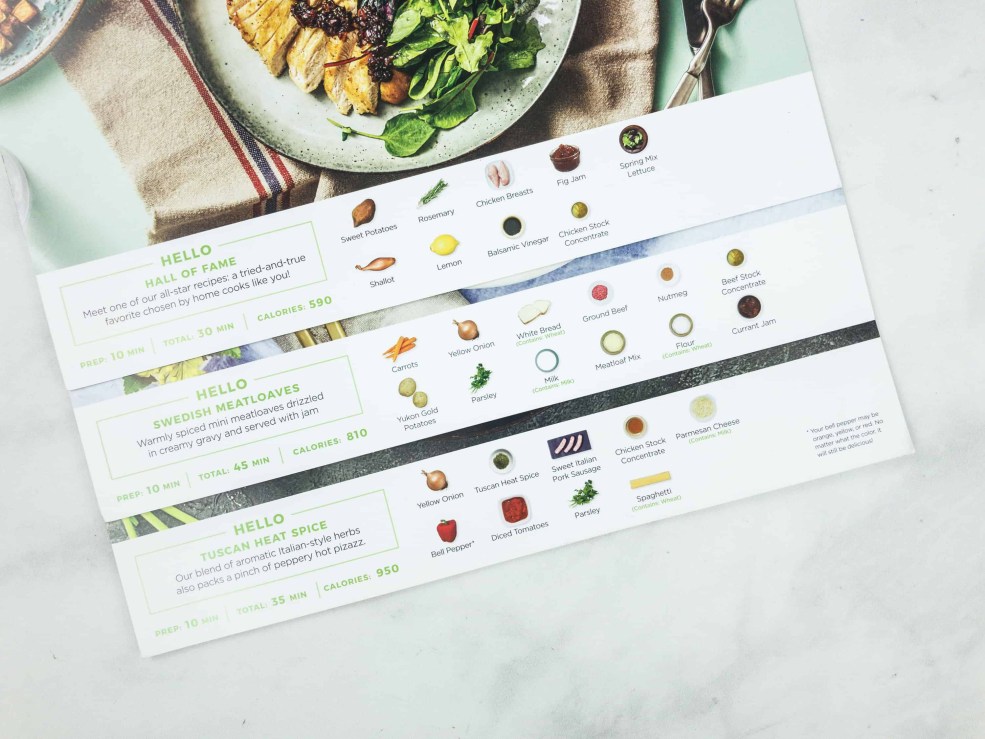 October 2018 Hello Fresh Subscription Box Review + Coupon! - Classic ...