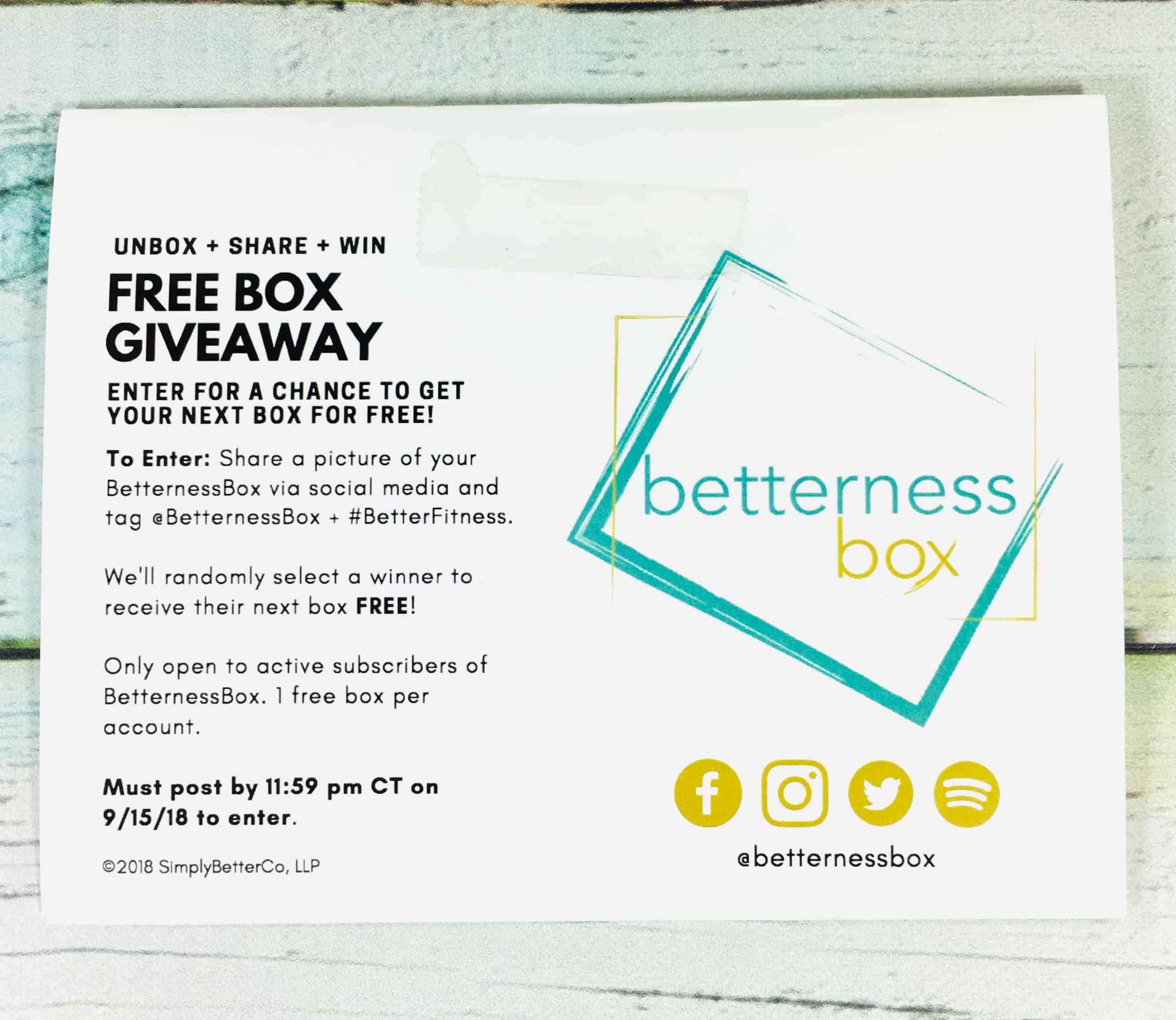 BetternessBox September 2018 Subscription Box Review - hello subscription