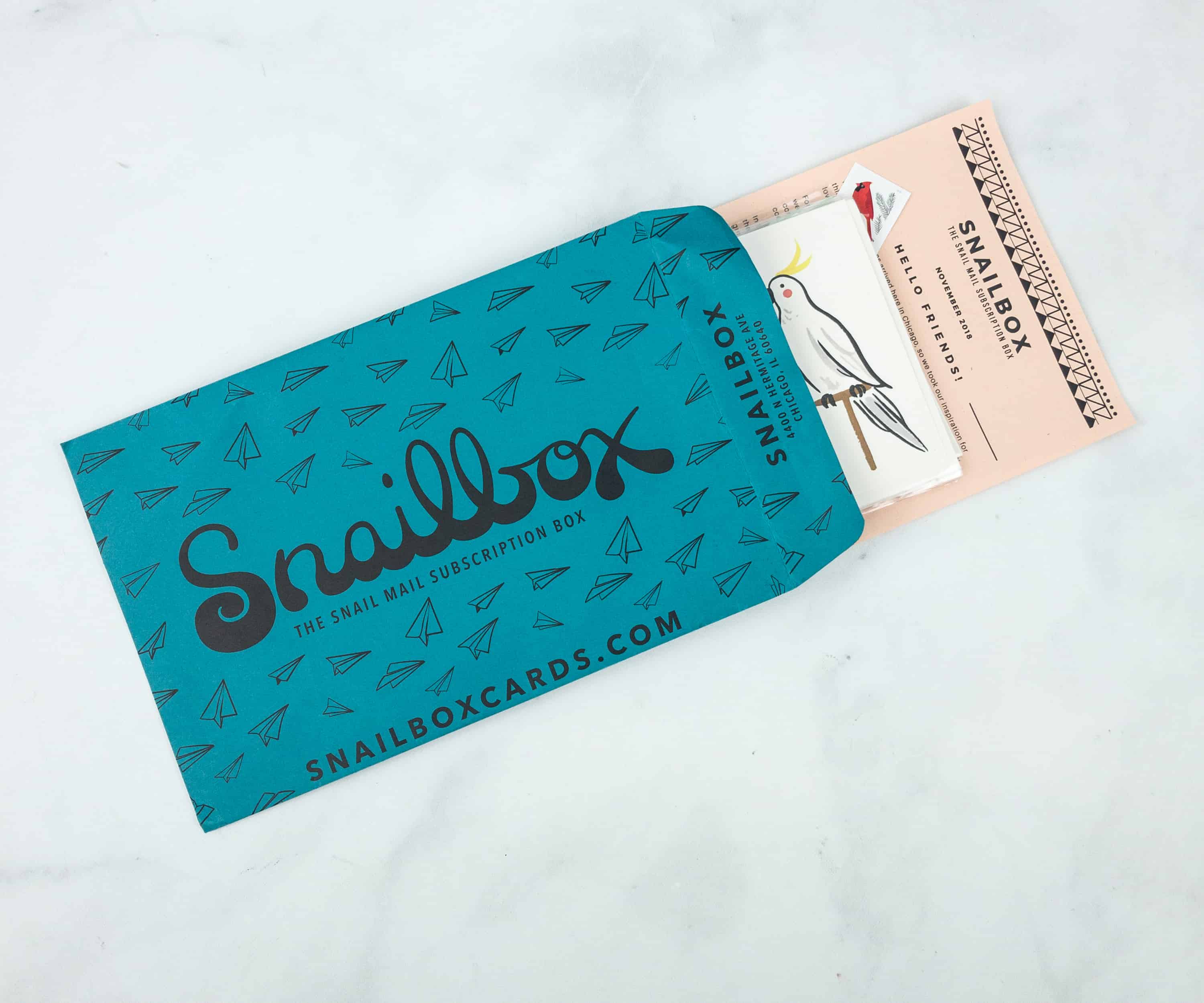Snailbox November 2018 Subscription Box Review + Coupon - Hello ...