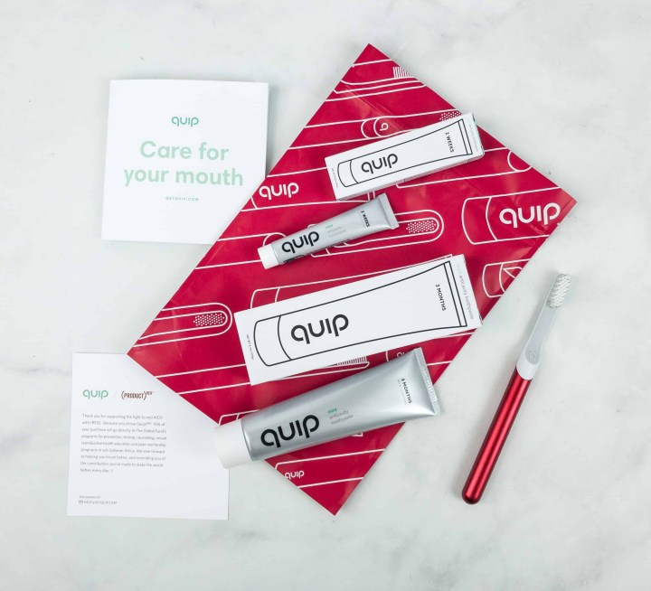 Quip Toothbrush Special Edition Product RED Starter Set Review - Hello ...