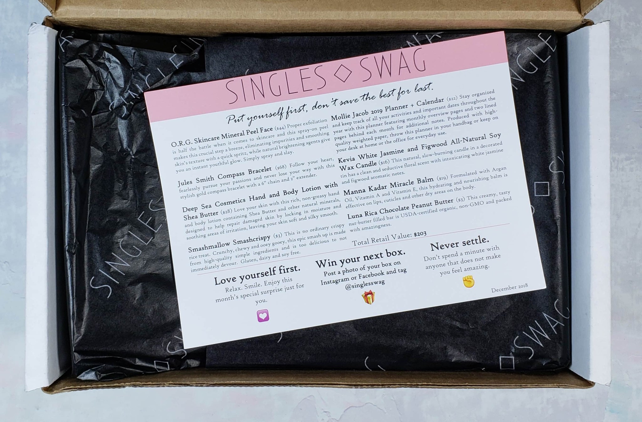 SinglesSwag Subscription Box Review & Coupon - December 2018 - Hello ...