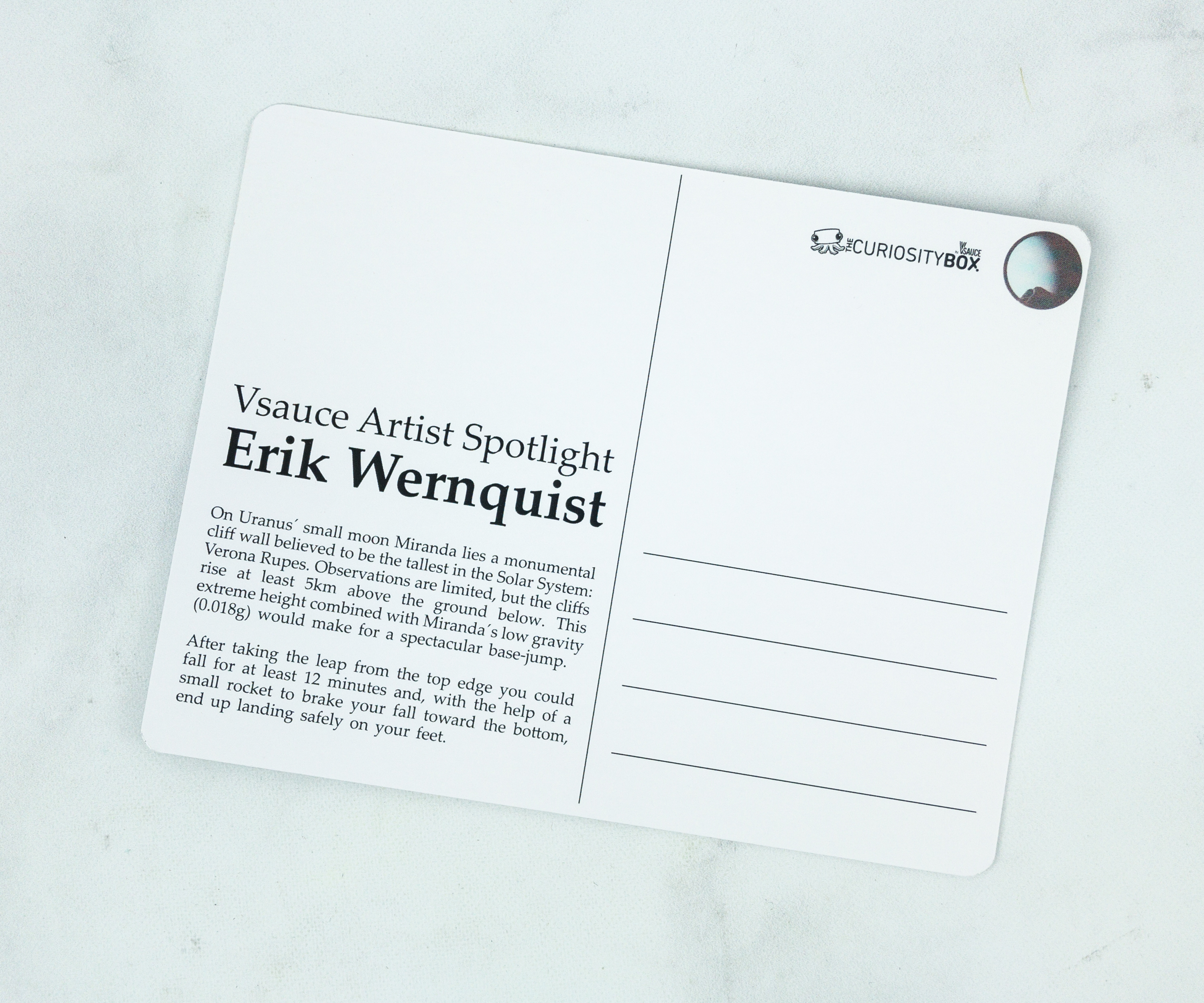 The Curiosity Box by VSauce Subscription Box Review - Winter 2018 ...