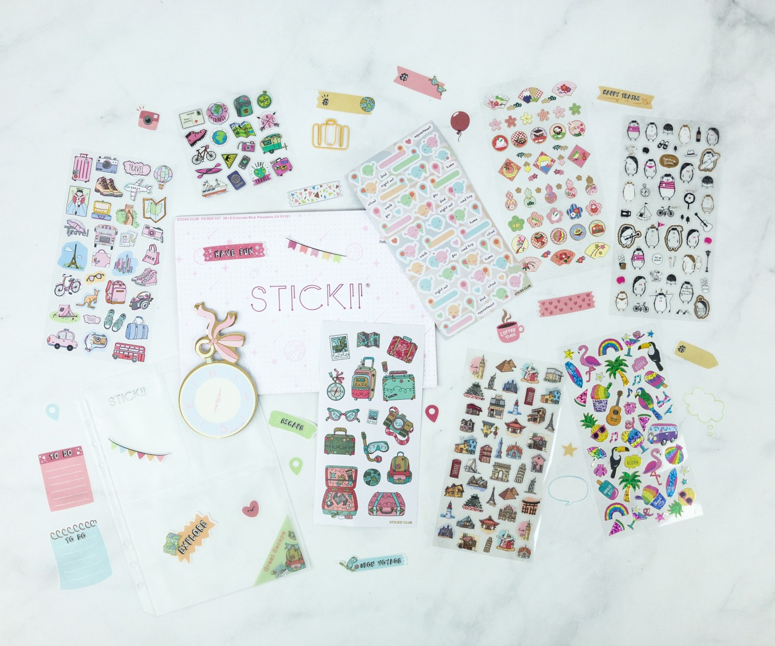 Stickii Club January 2019 Subscription Box Review - Cute Pack! - Hello ...