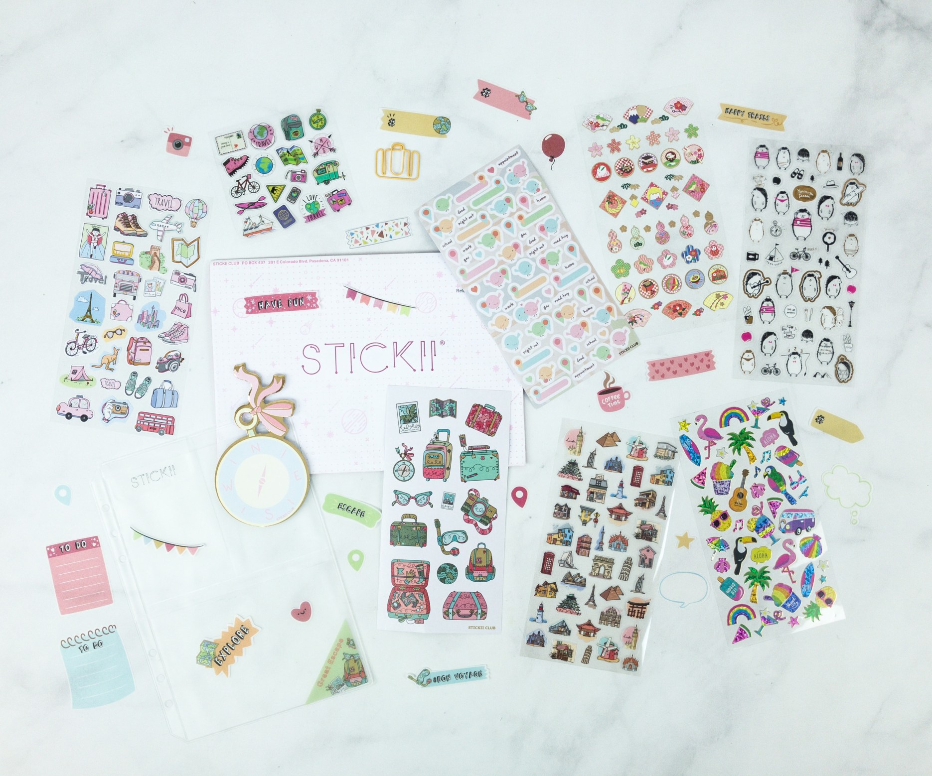 Stickii Club January 2019 Subscription Box Review - Cute Pack! - Hello ...