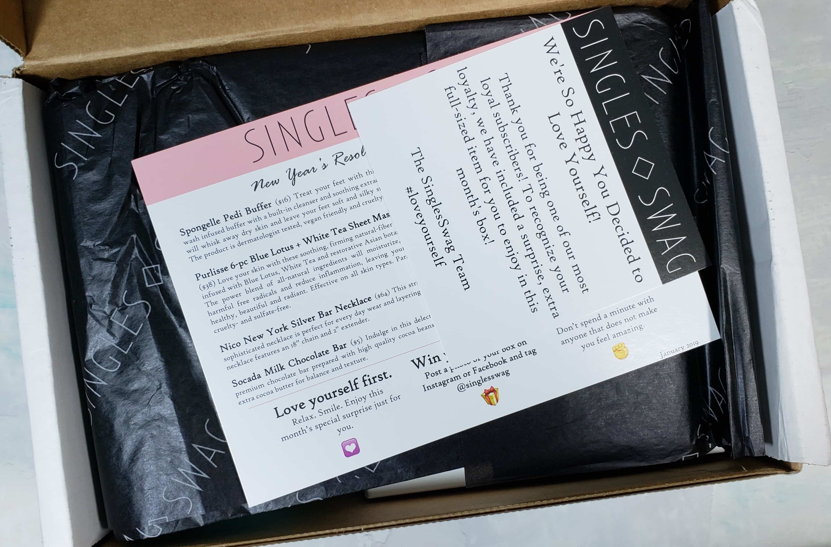 SinglesSwag Subscription Box Review & Coupon - January 2019 - Hello ...