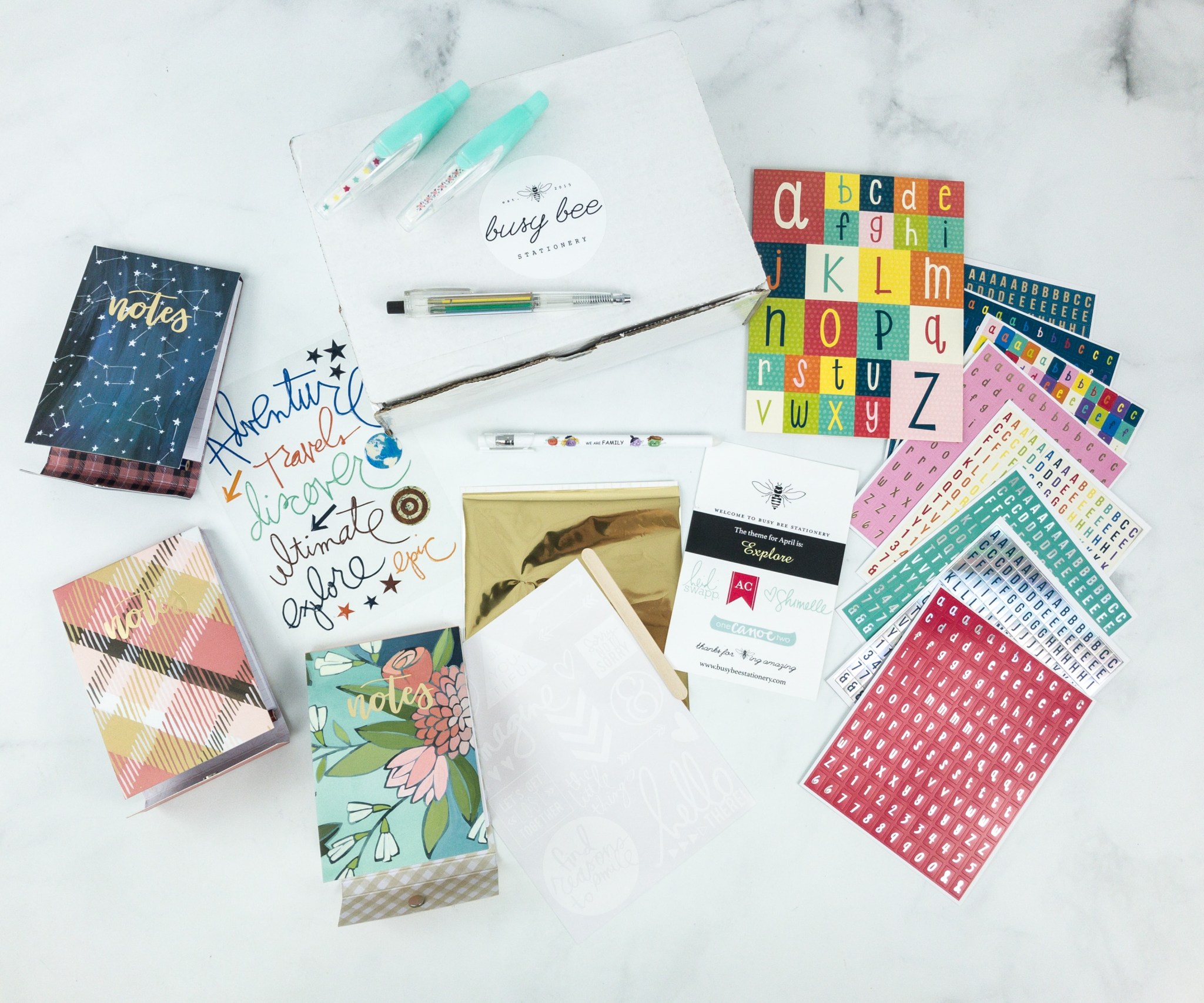 Busy Bee Stationery April 2019 Subscription Box Review - Hello Subscription