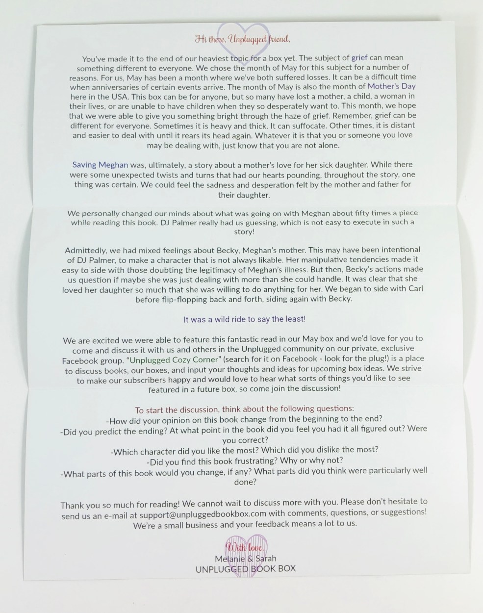 Unplugged Book Box May 2019 Adult Fiction Subscription Box Review ...