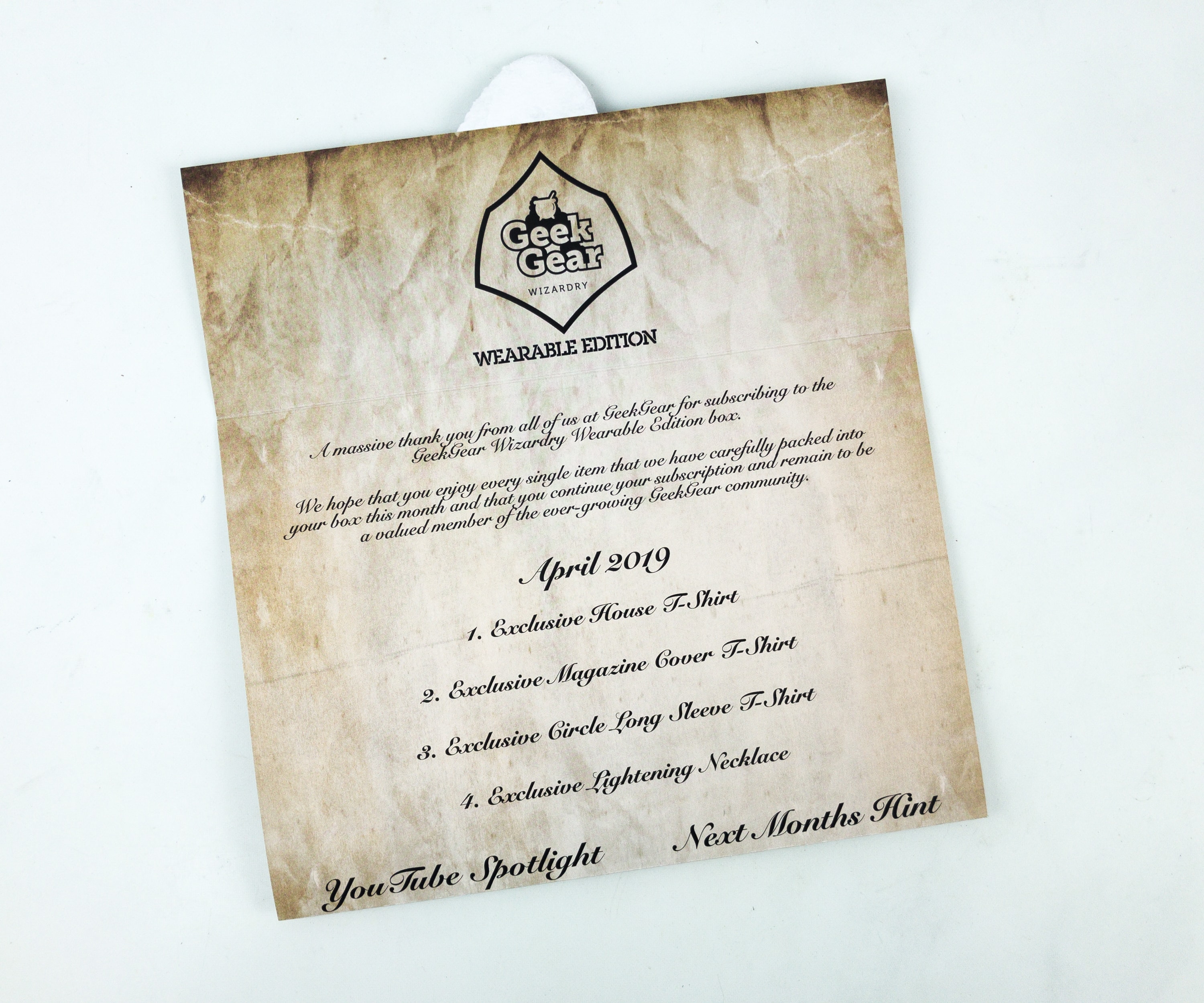 Geek Gear World of Wizardry Wearables April 2019 Subscription Box ...