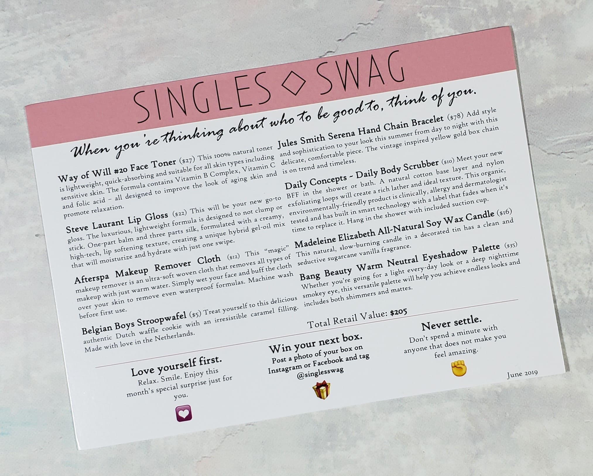 SinglesSwag Subscription Box Review & Coupon - June 2019 - Hello ...