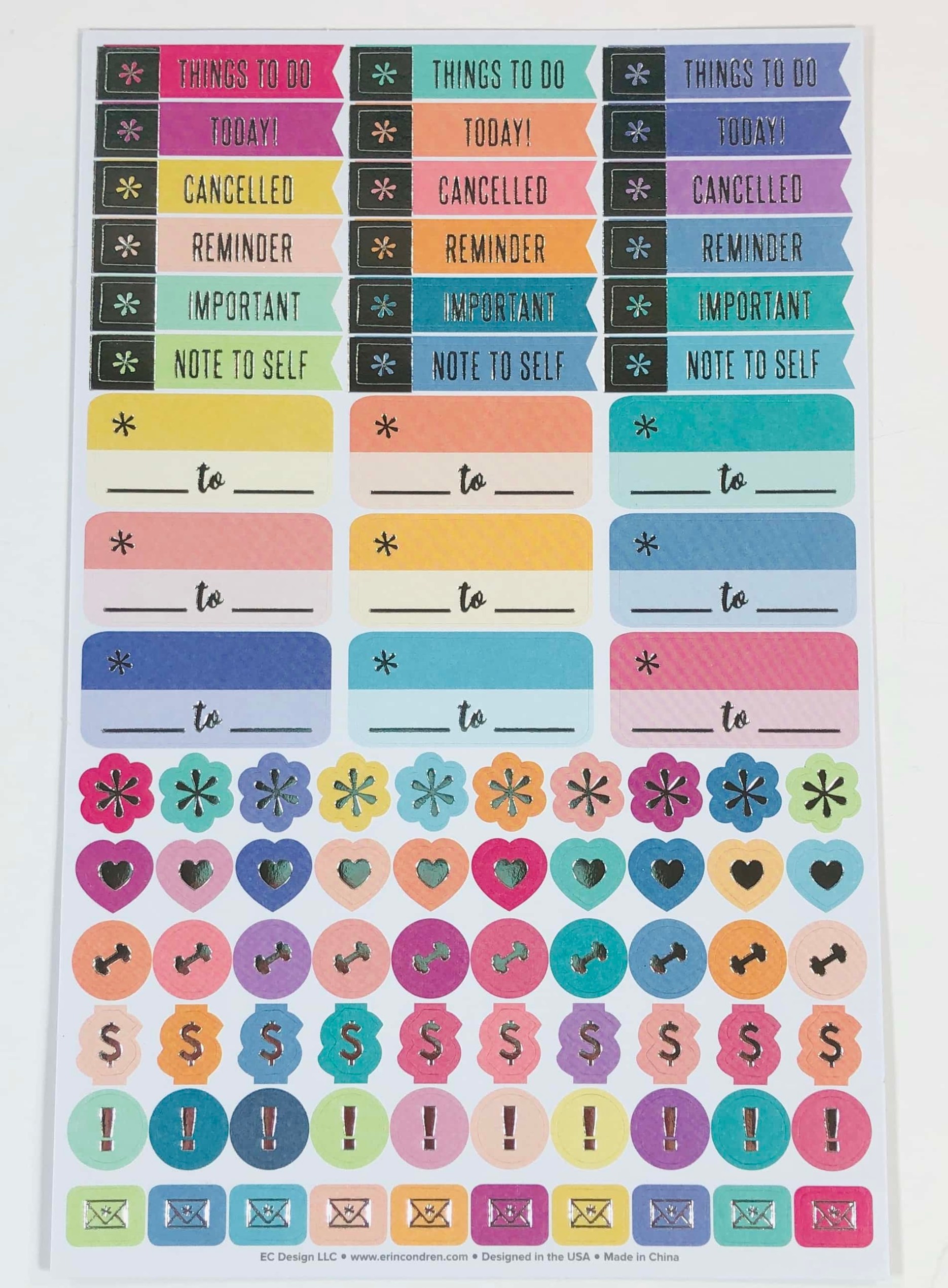 Erin Condren Sticker Club Summer 2019 Subscription Box Review - hello ...