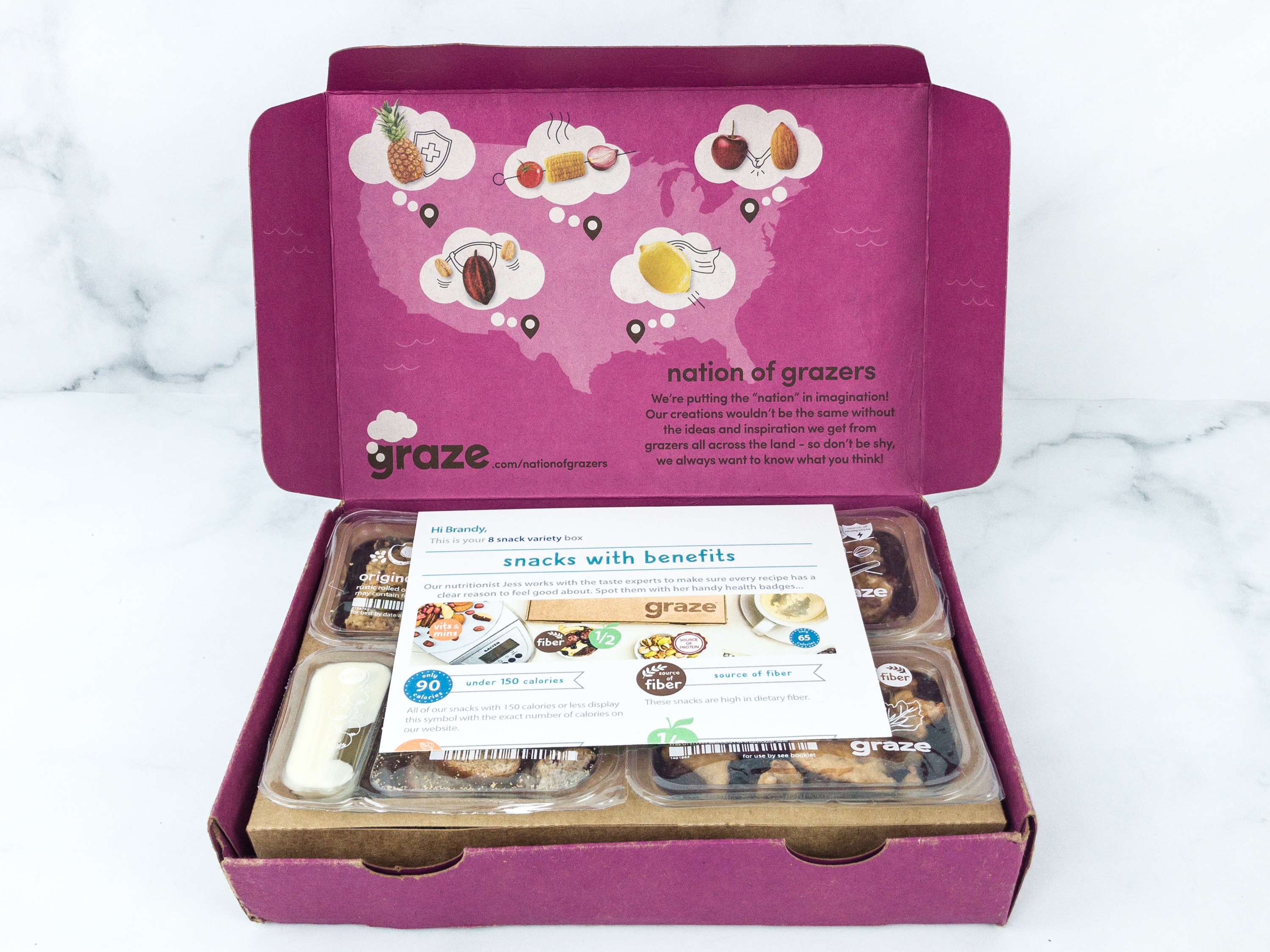 August 2019 Graze Variety Box Review & Free Box Coupon - Hello Subscription