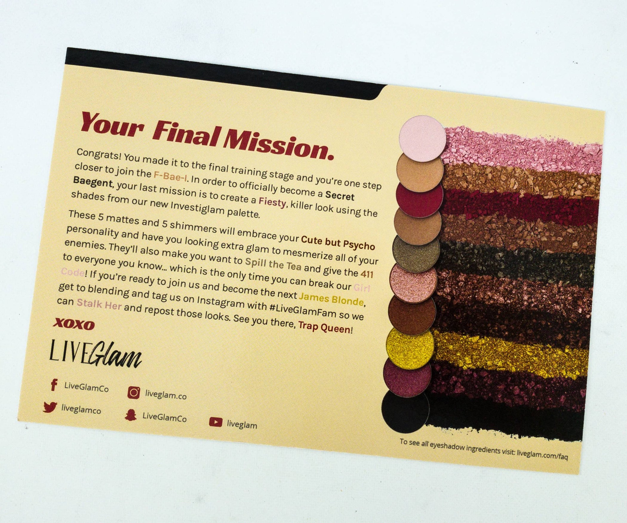 LiveGlam ShadowMe October 2019 Review + Coupon - Hello Subscription