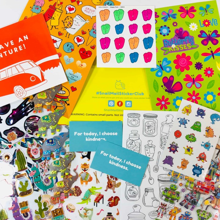 Snail Mail Sticker Club September 2019 Subscription Box Review + Coupon ...