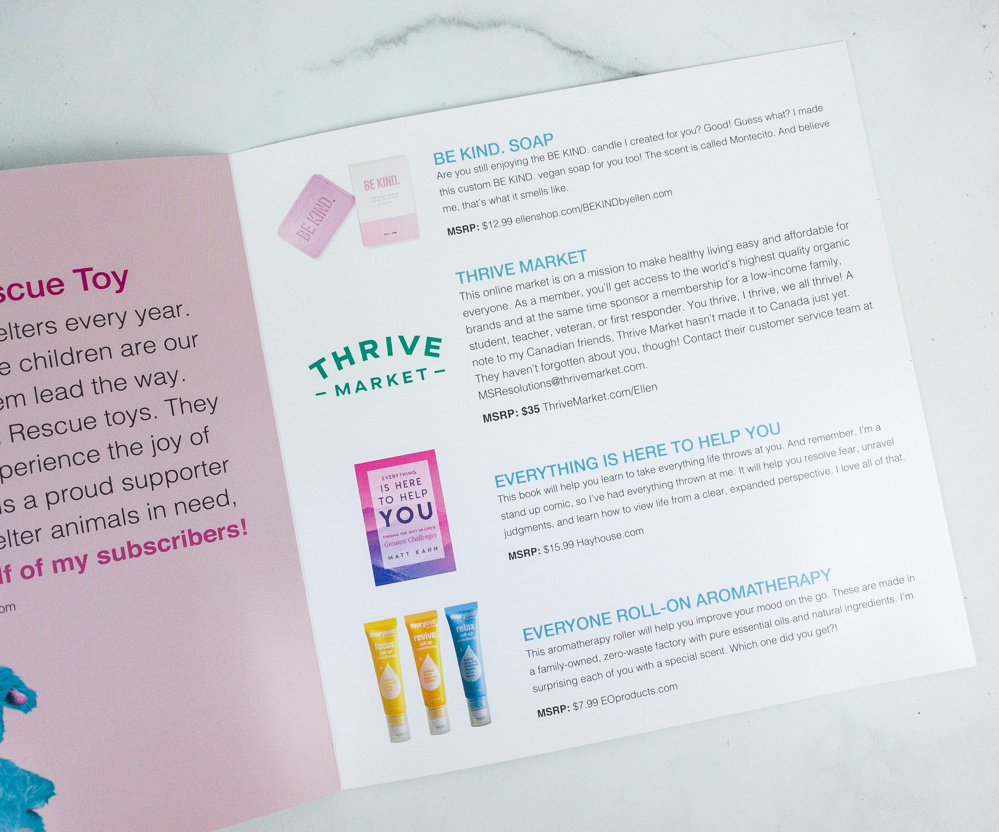 BE KIND by Ellen Box Fall 2019 Subscription Box Review - hello subscription