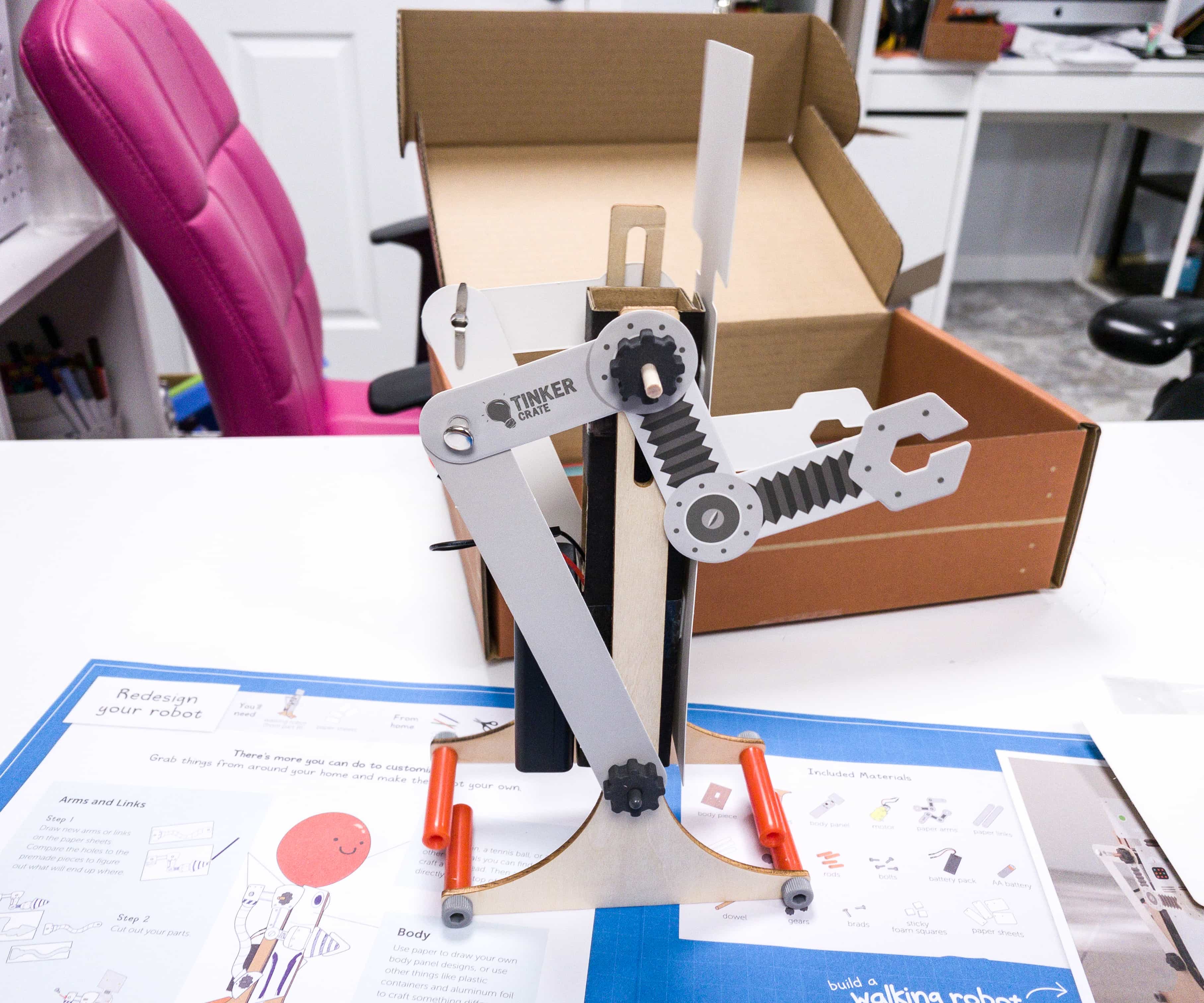 KiwiCo Tinker Crate Review & Coupon - WALKING ROBOT - hello subscription